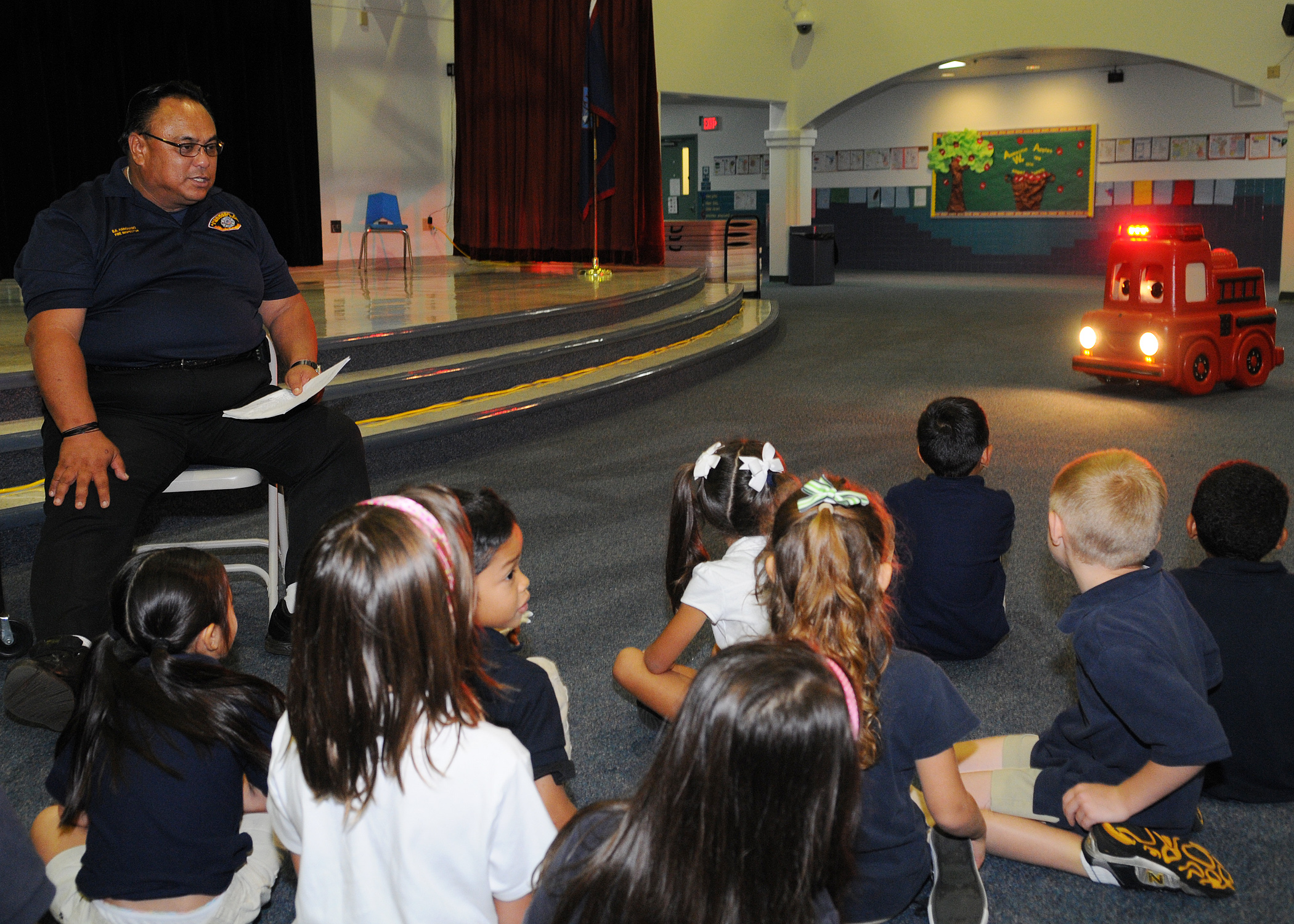 Andersen Fire Department school students in fire prevention