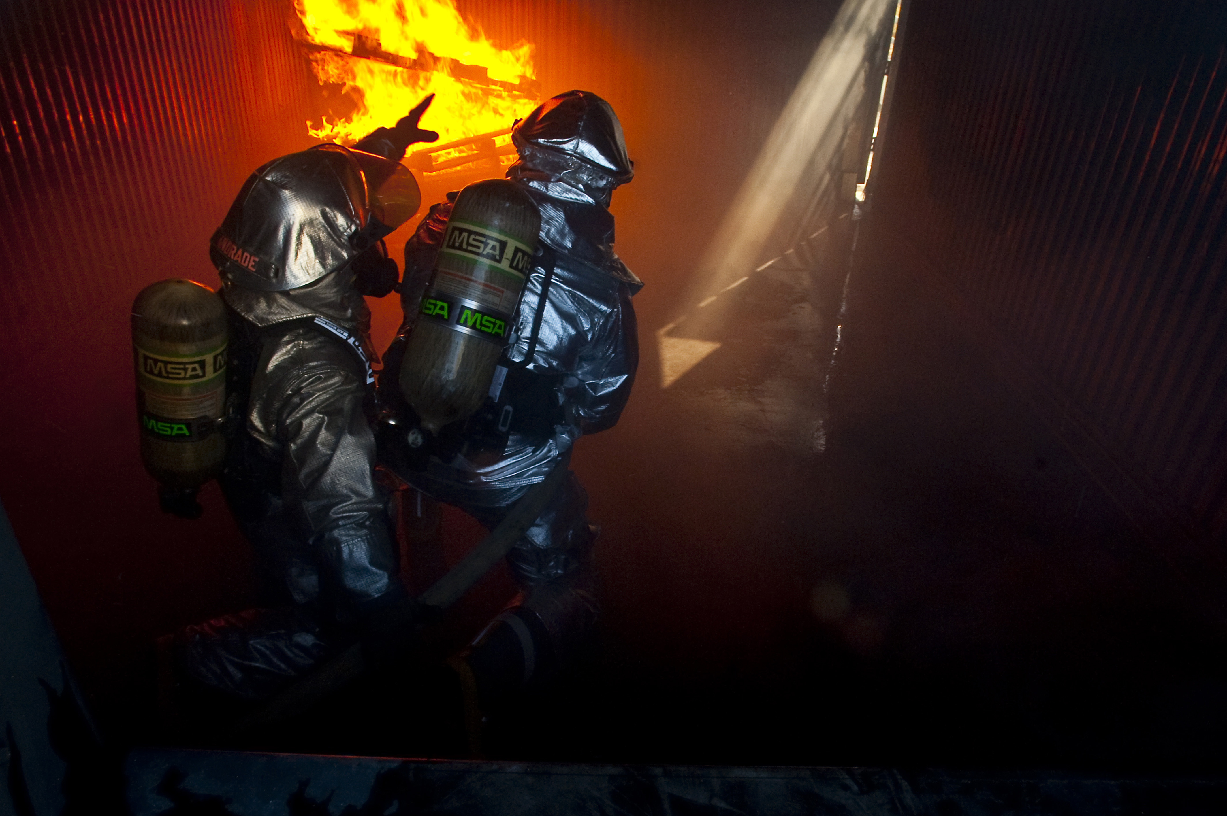 Senior leaders experience the burn of firefighting > Nellis Air Force ...