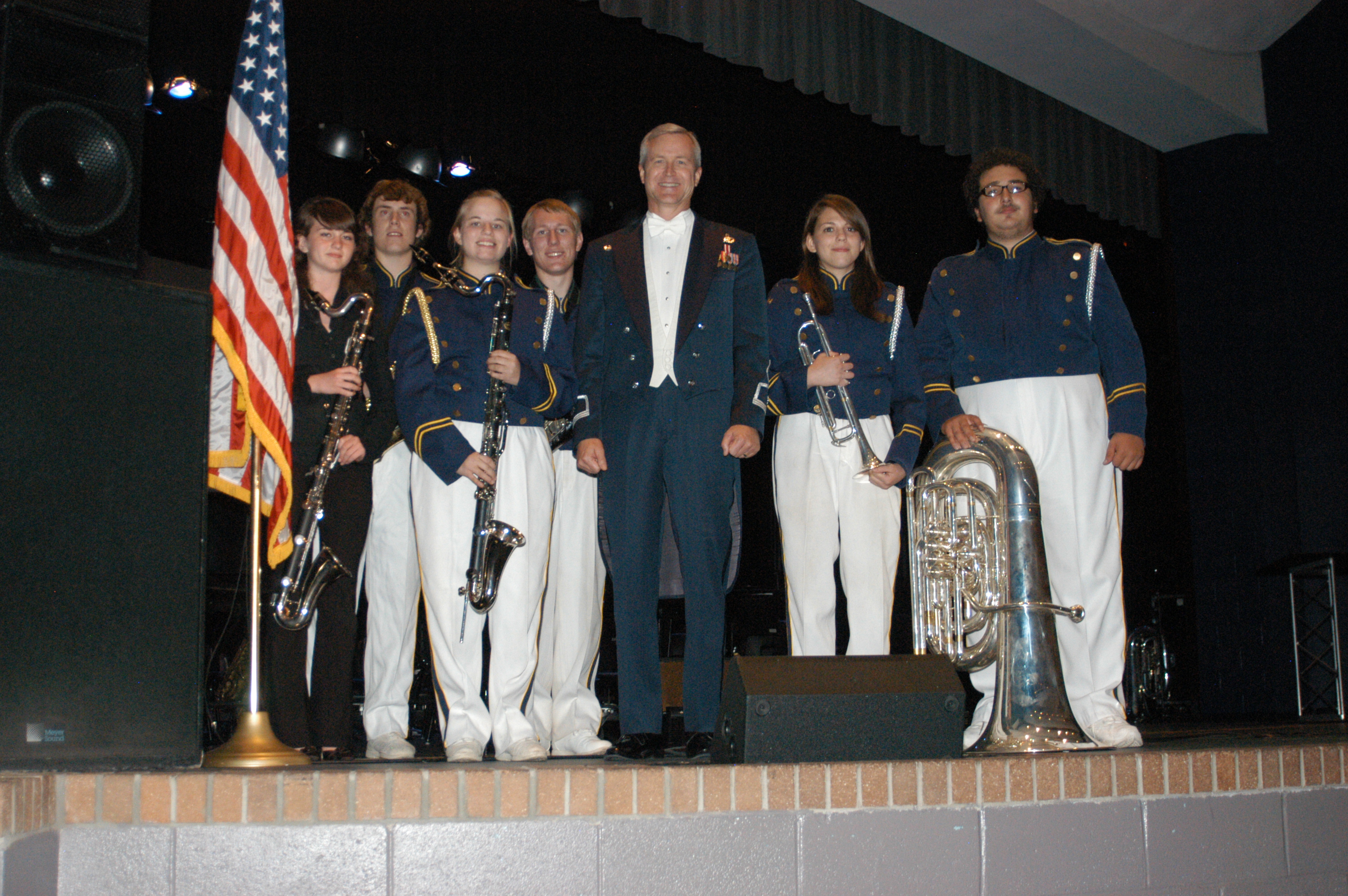 Students in Sierra Vista, AZ, perform with the USAF Academy Band