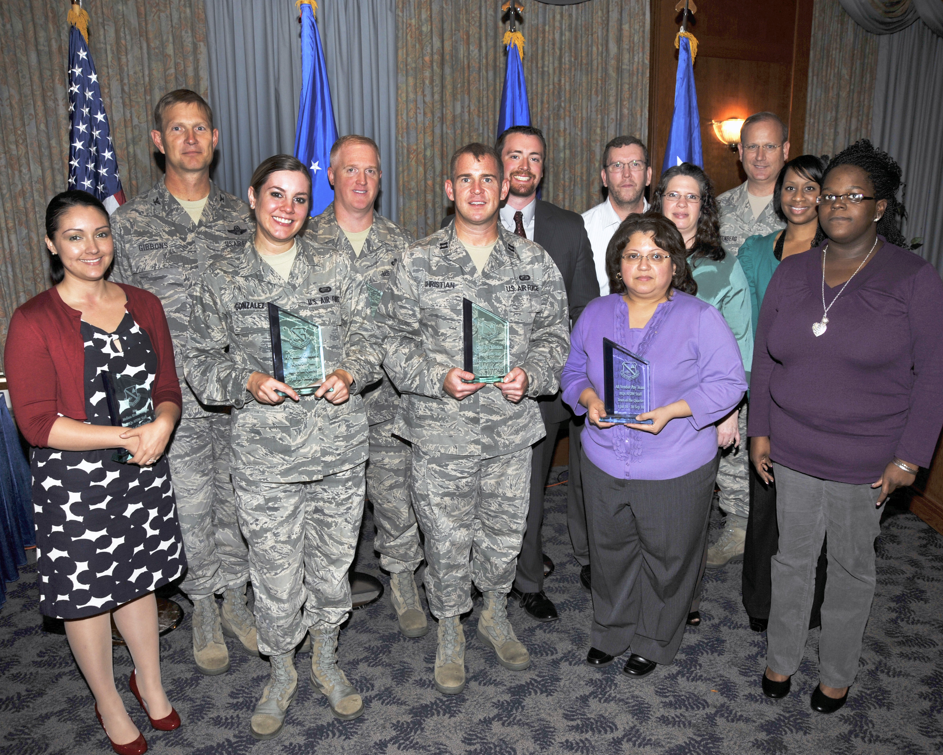 HQ Air Force District of Washington Third Quarter Award winners ...