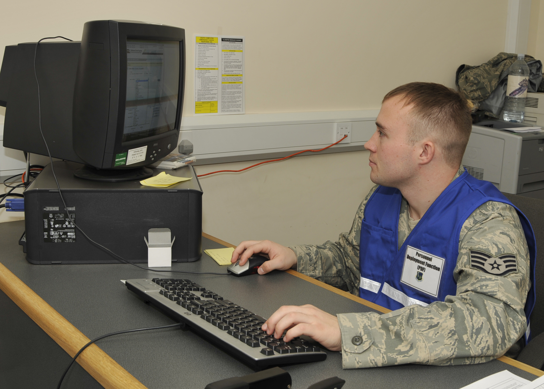 Airmen work together during the operational readiness inspection