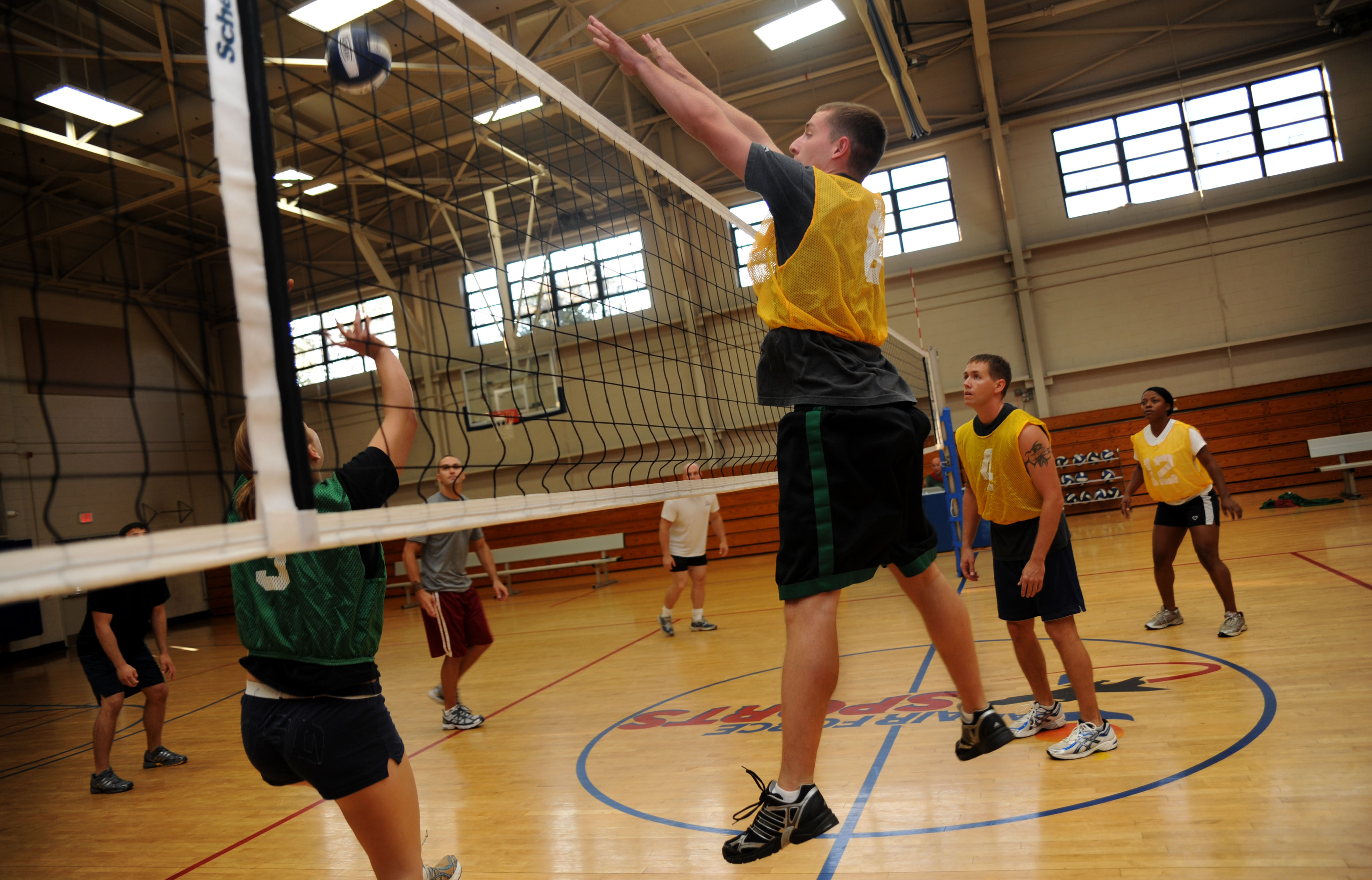 437 AMXS, 628 CS kick off intramural volleyball championship playoffs ...