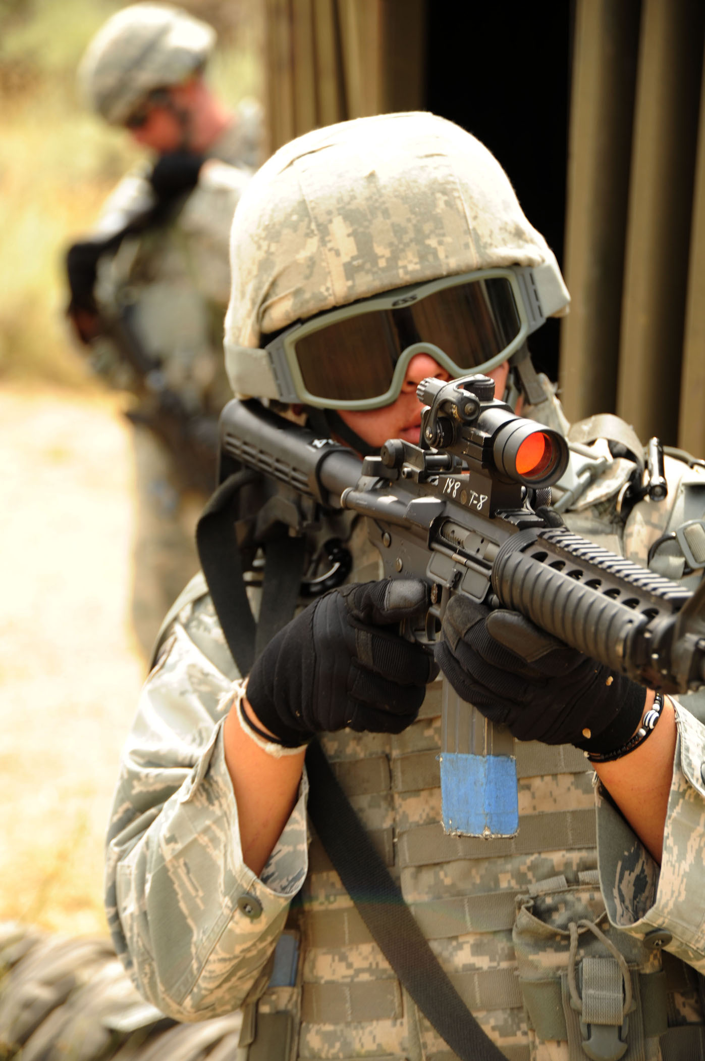 Security Forces Airmen take part in combat skills training