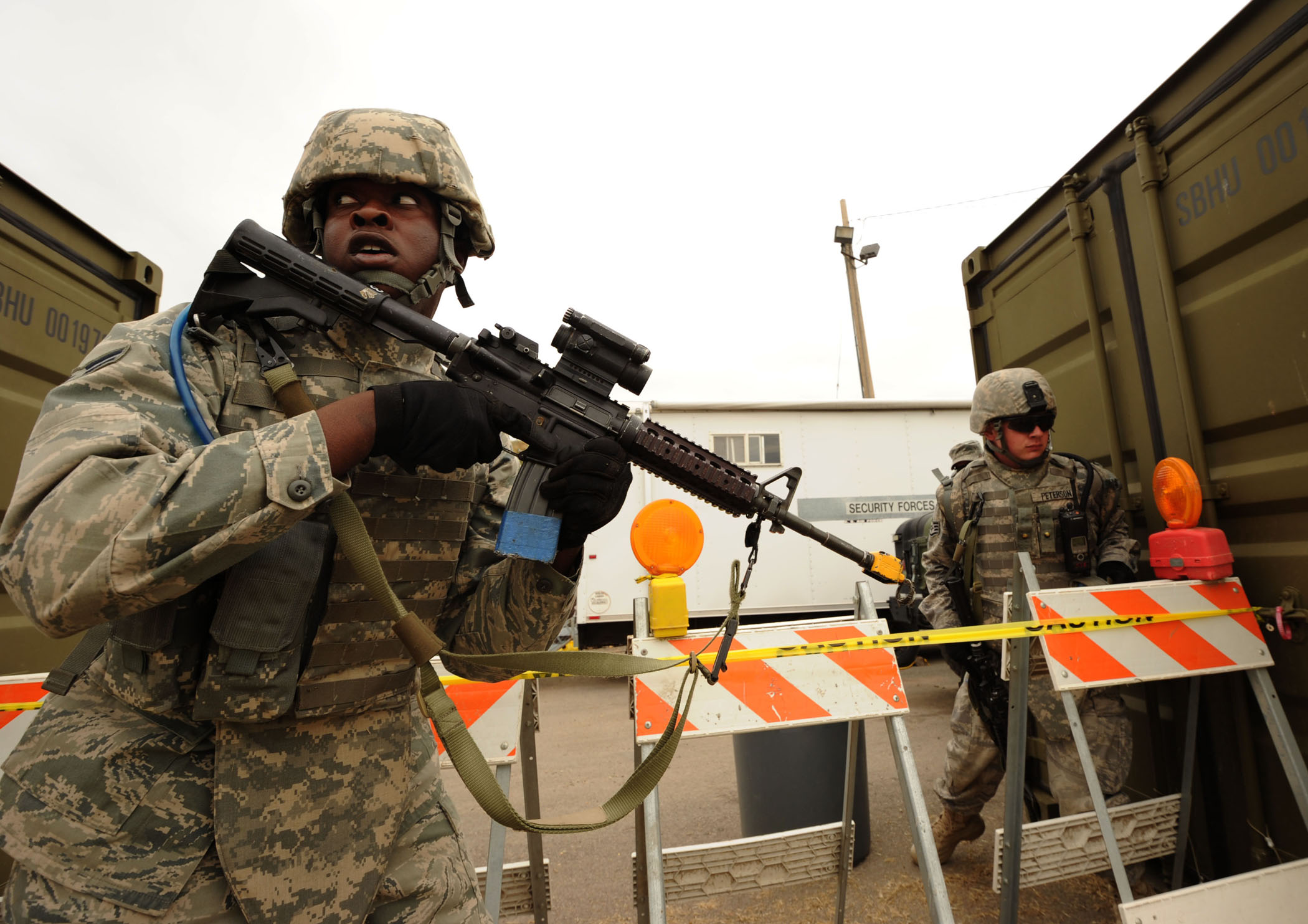 Security Forces Airmen take part in combat skills training