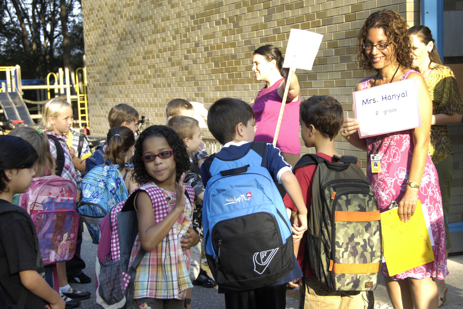 Kids In Line At School