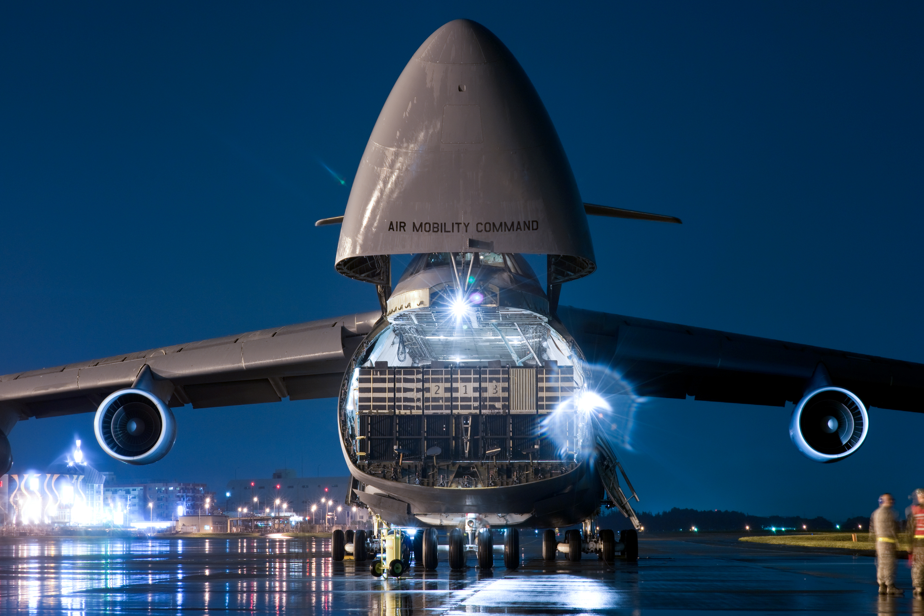 Flightline at night