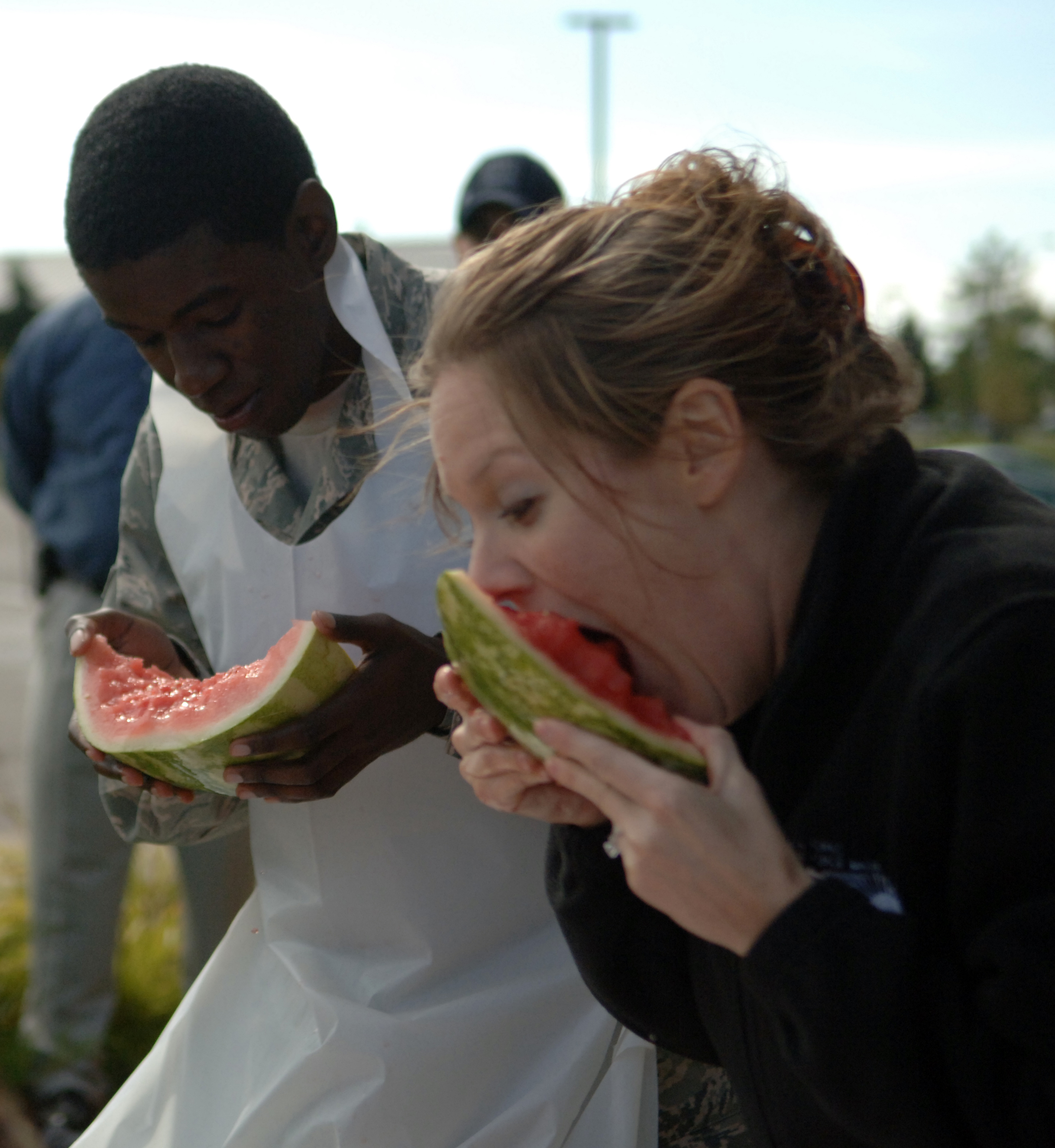 HAWC sponsors watermelon eating contest > Grand Forks Air Force Base > News