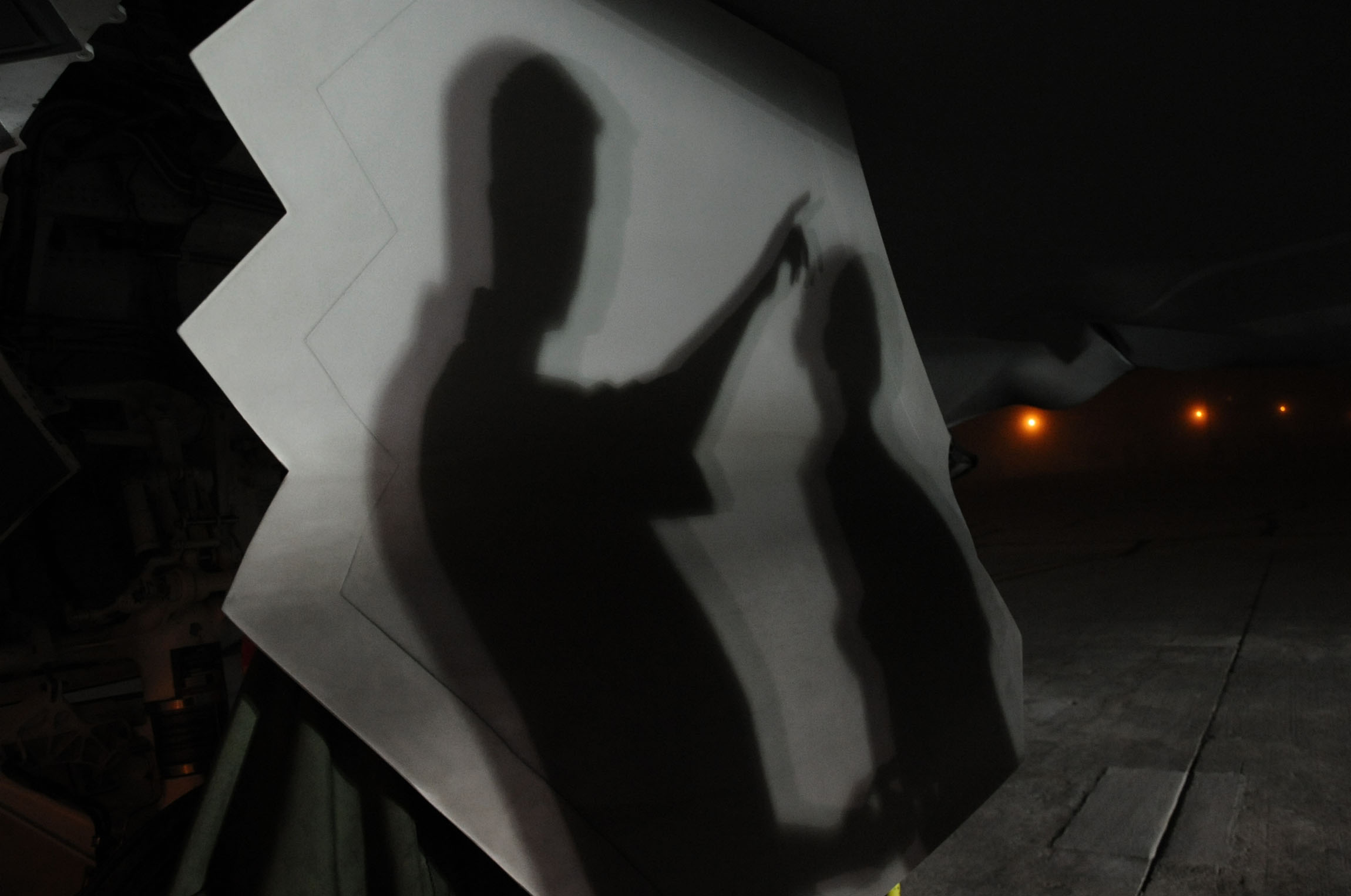 90th AMU Crew Chiefs Perform maintenance at night