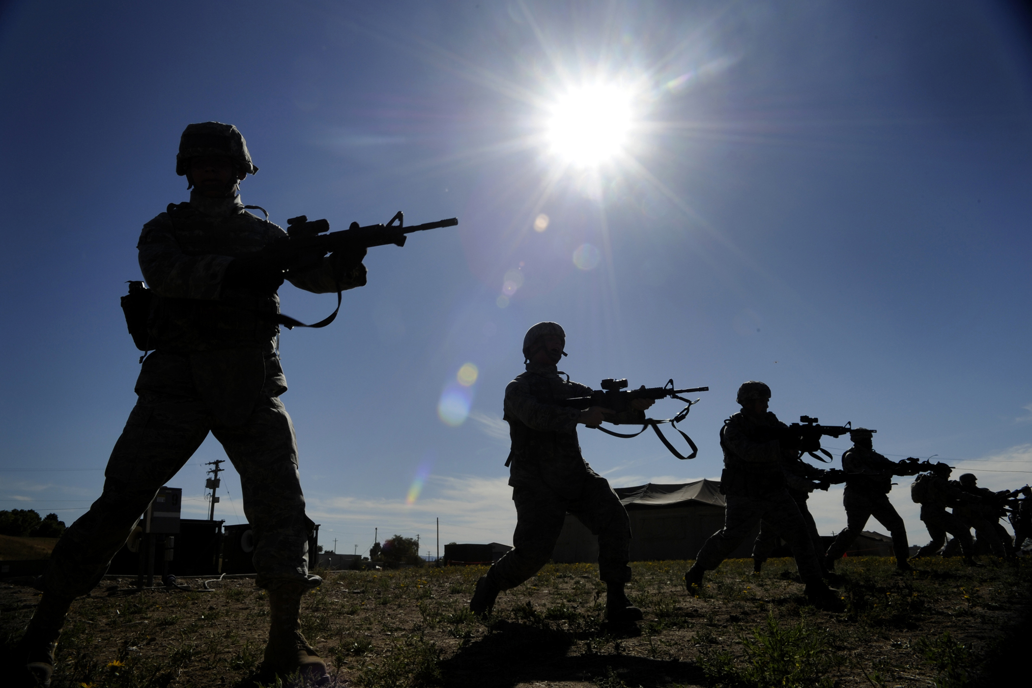 Security forces prepare for combat at Hill