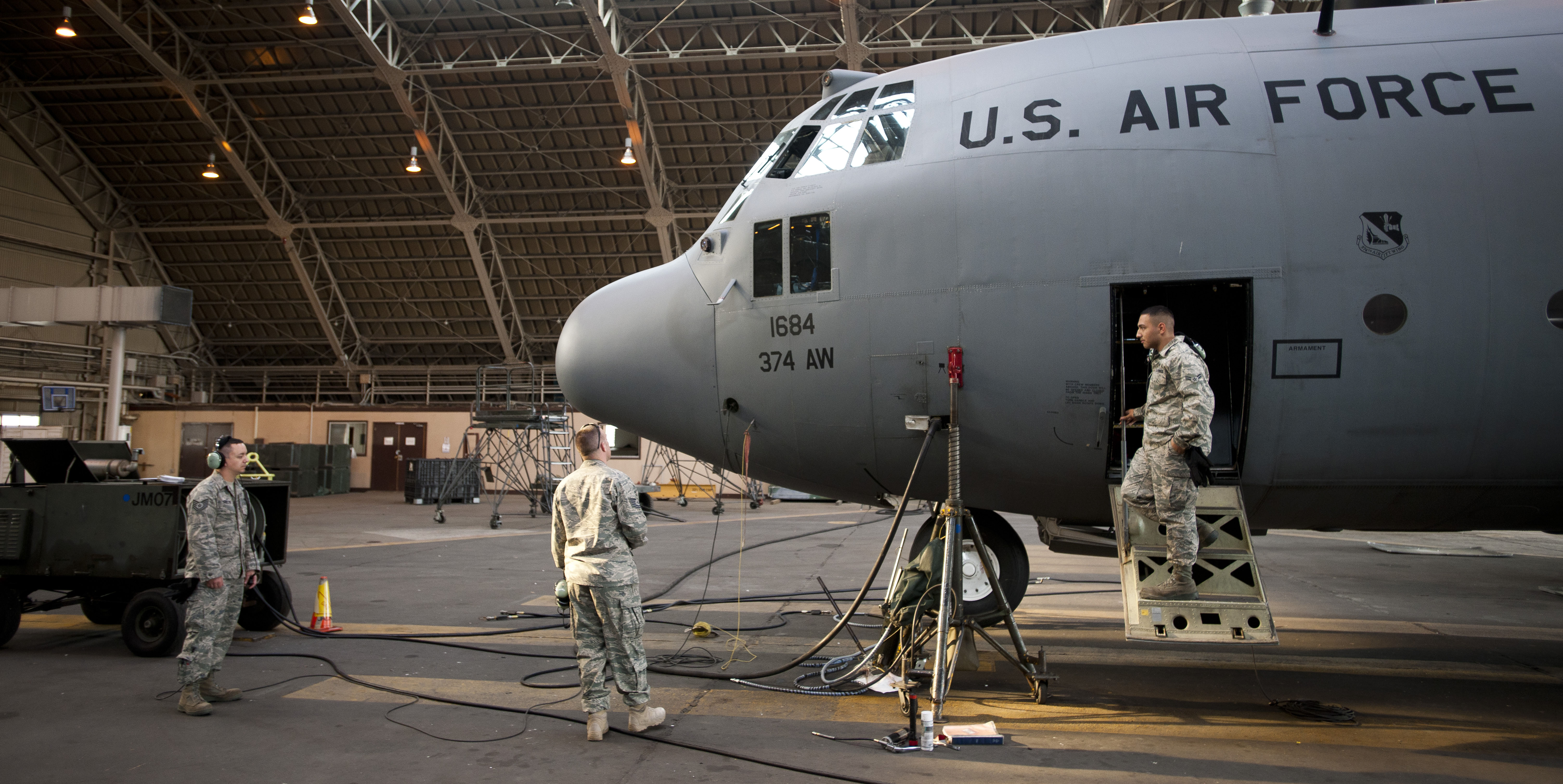 AMXS maintains aircraft for the relief effort