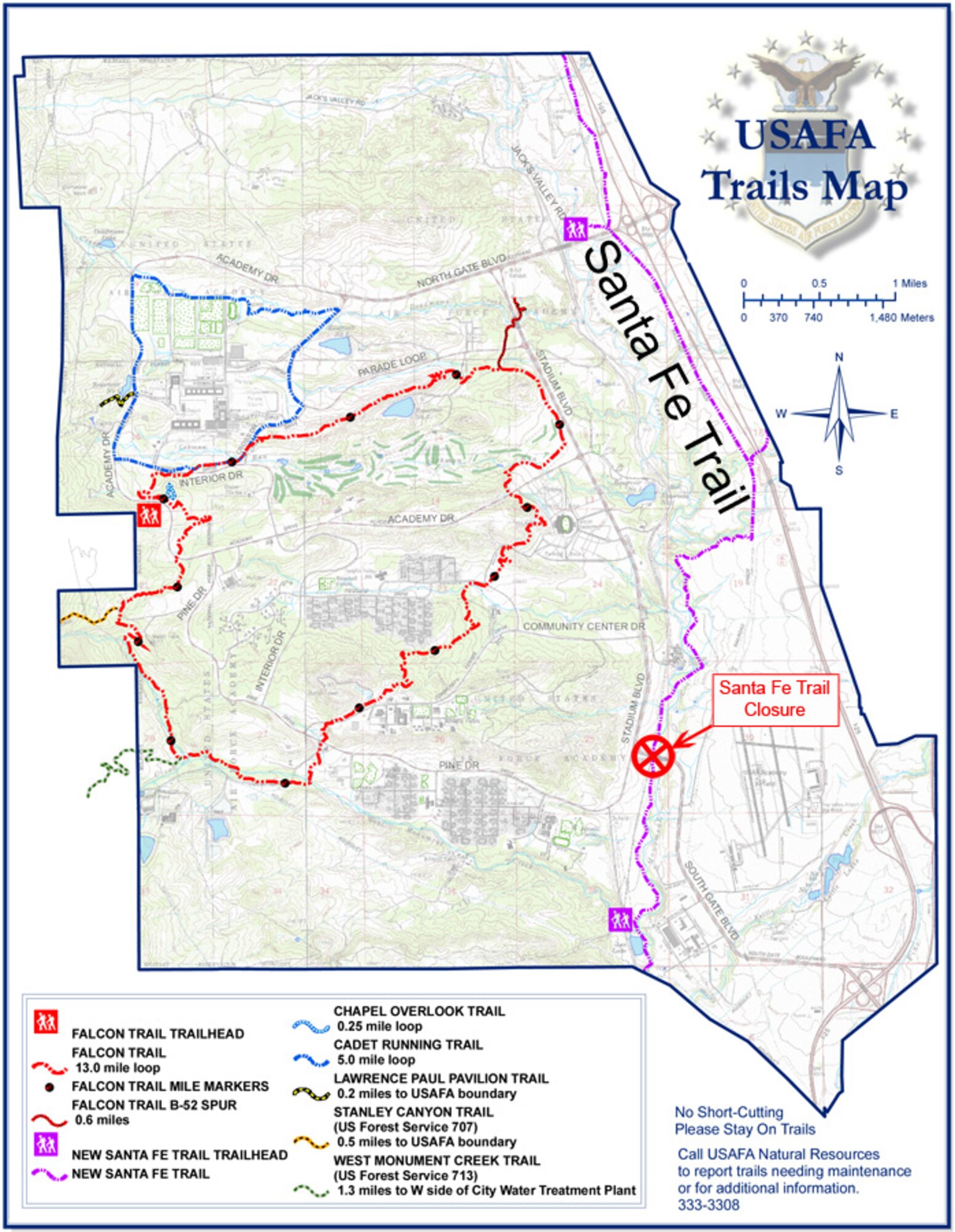 SANTA FE TRAIL CLOSED ON AIR FORCE ACADEMY > U.S. Air Force Academy ...
