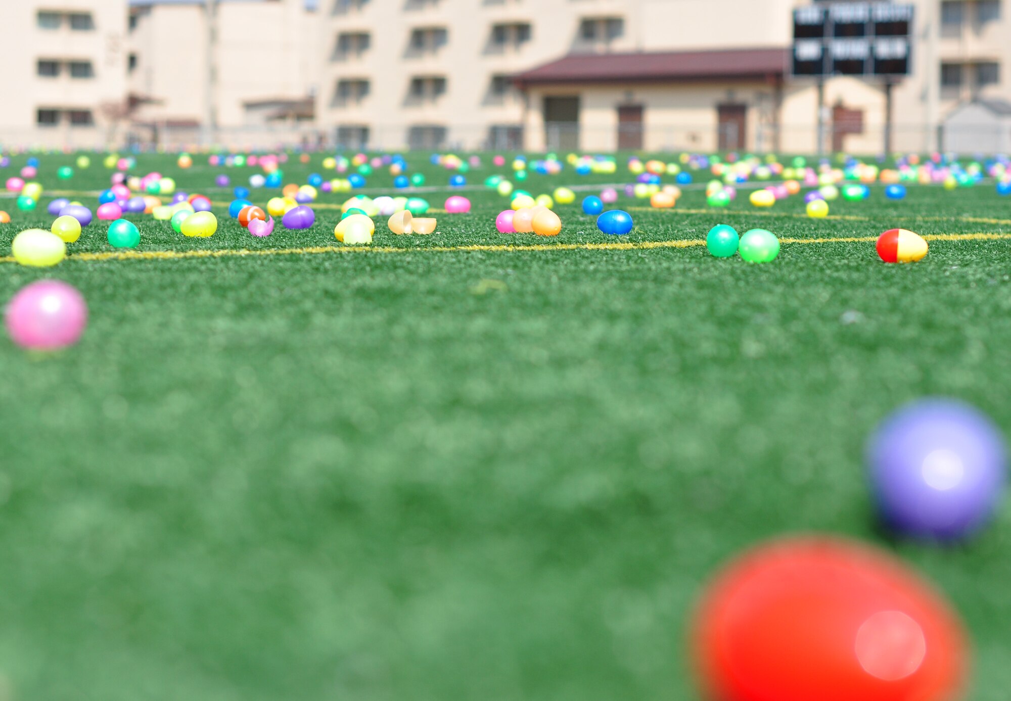 Military children celebrate with base parade, Easter egg hunt > Osan ...