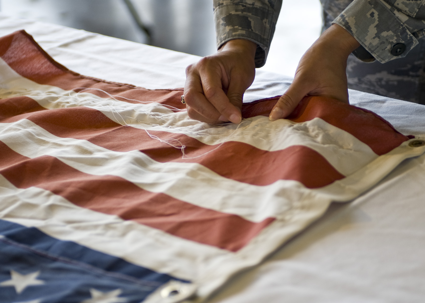 Ellsworth Airmen part of special 9/11 flag stitching event > Ellsworth ...
