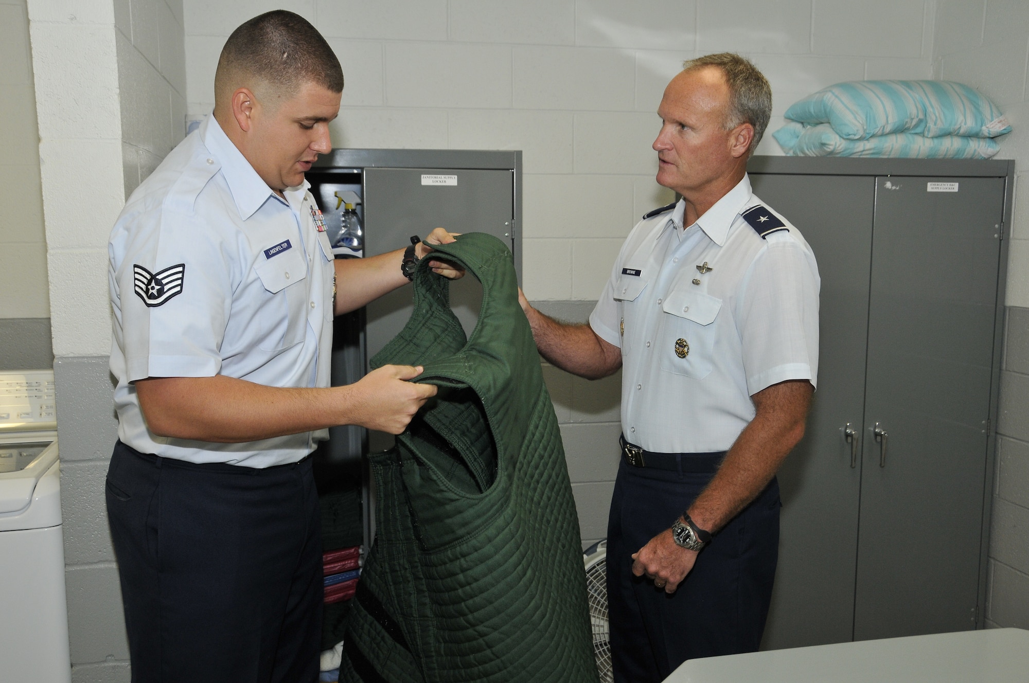 Commander shadows 325th SFS Airman > Tyndall Air Force Base > Display