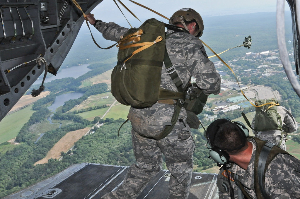 165th ASOS TACPs leap over Rhode Island