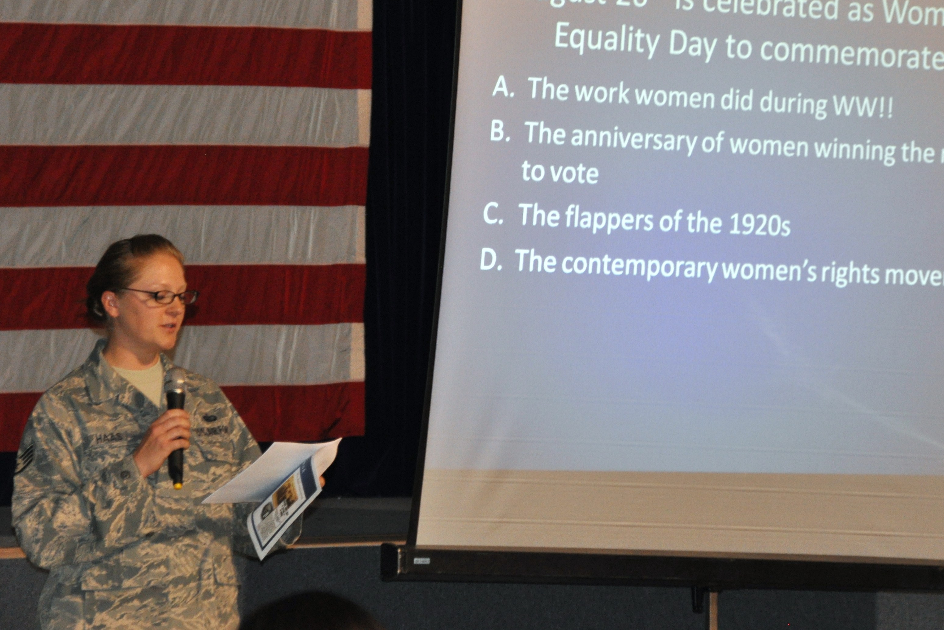Photo essay: Transit Center Airmen celebrate Women's Equality Day > U.S ...