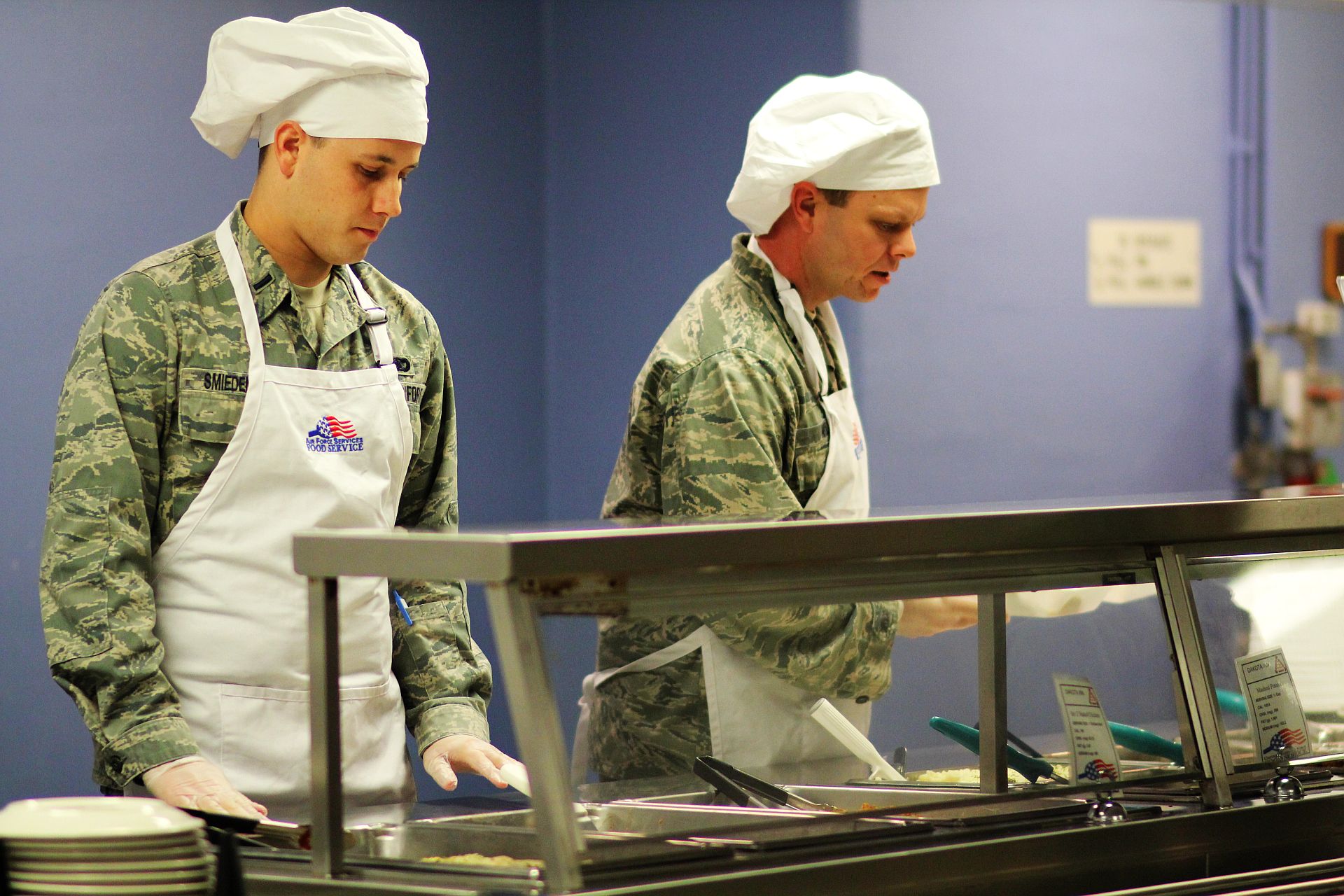 Officers serve Airmen meals