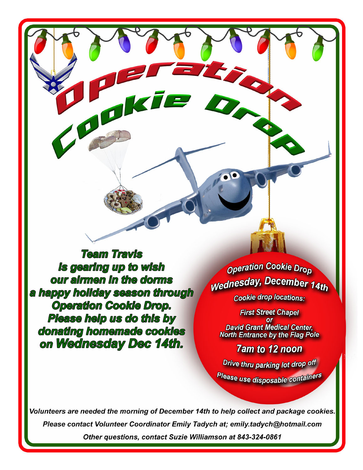 Operation Cookie Drop - give Travis Team Airman 'a little taste of home ...
