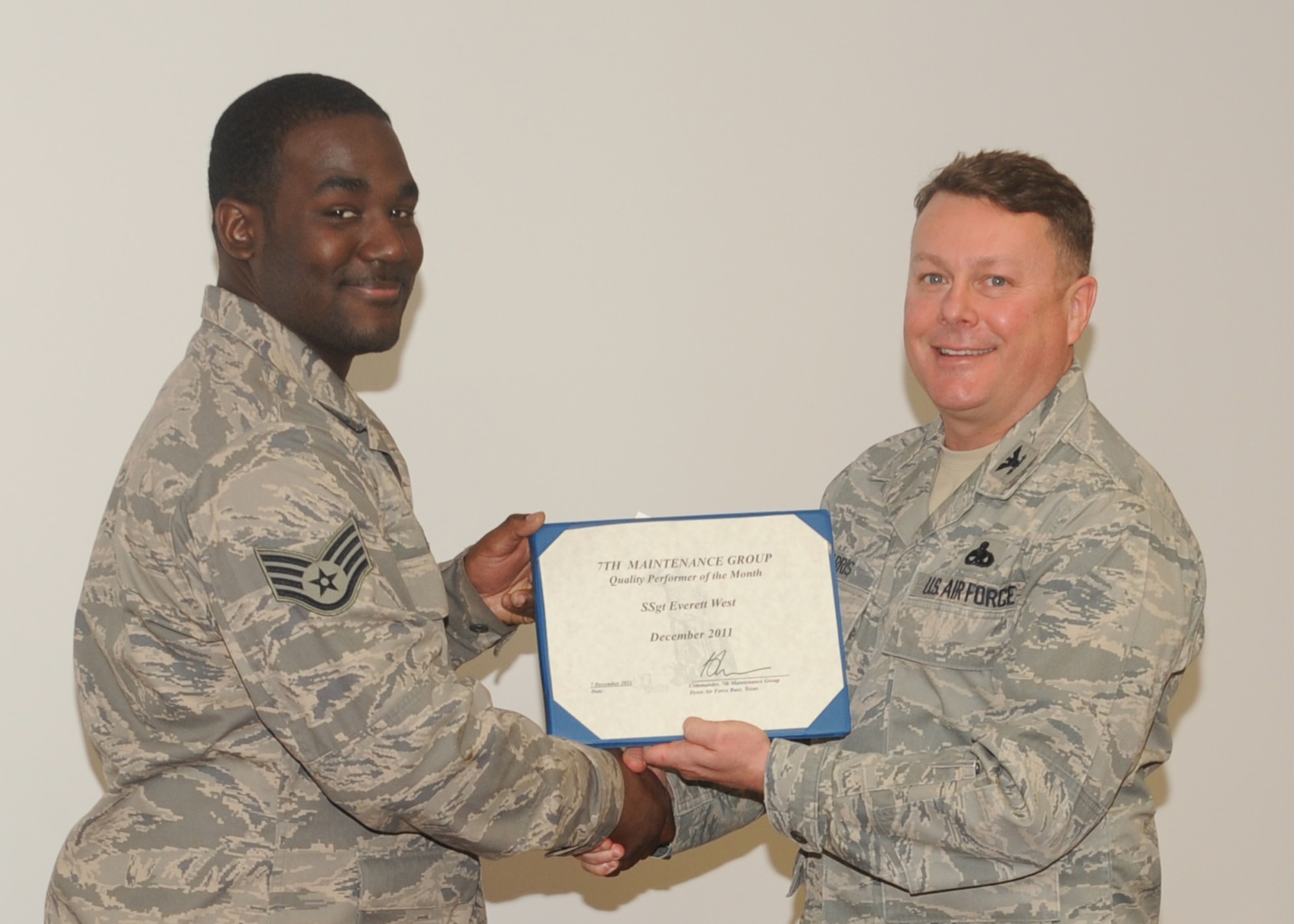 December superior performers honored by leadership > Dyess Air Force ...