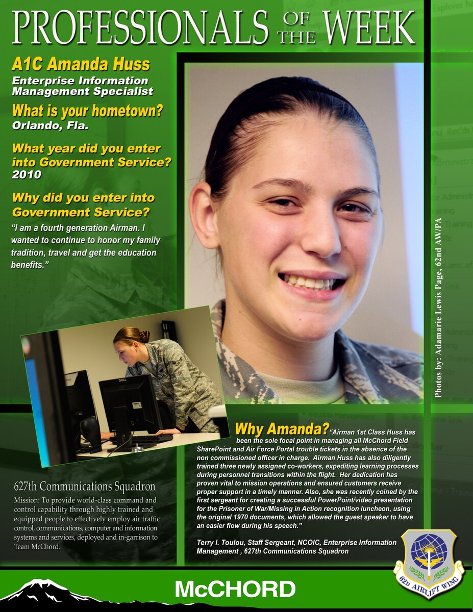 Professionals of the Week > Team McChord > Article Display