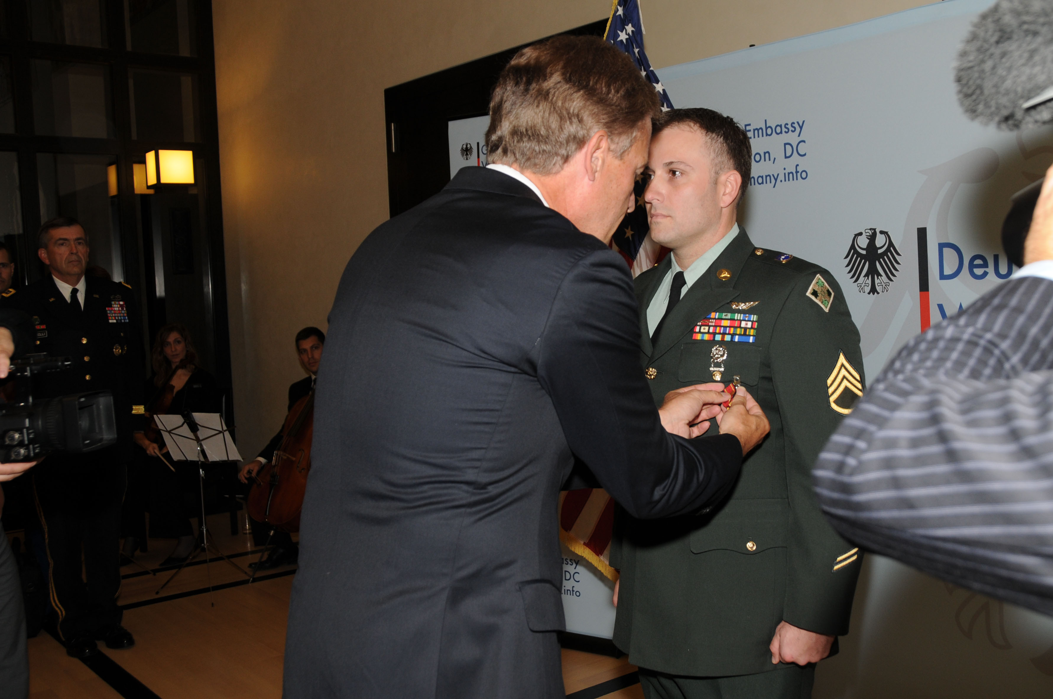 German Ambassador Peter Ammon presented U.S. Army Staff Sgt. Peter ...