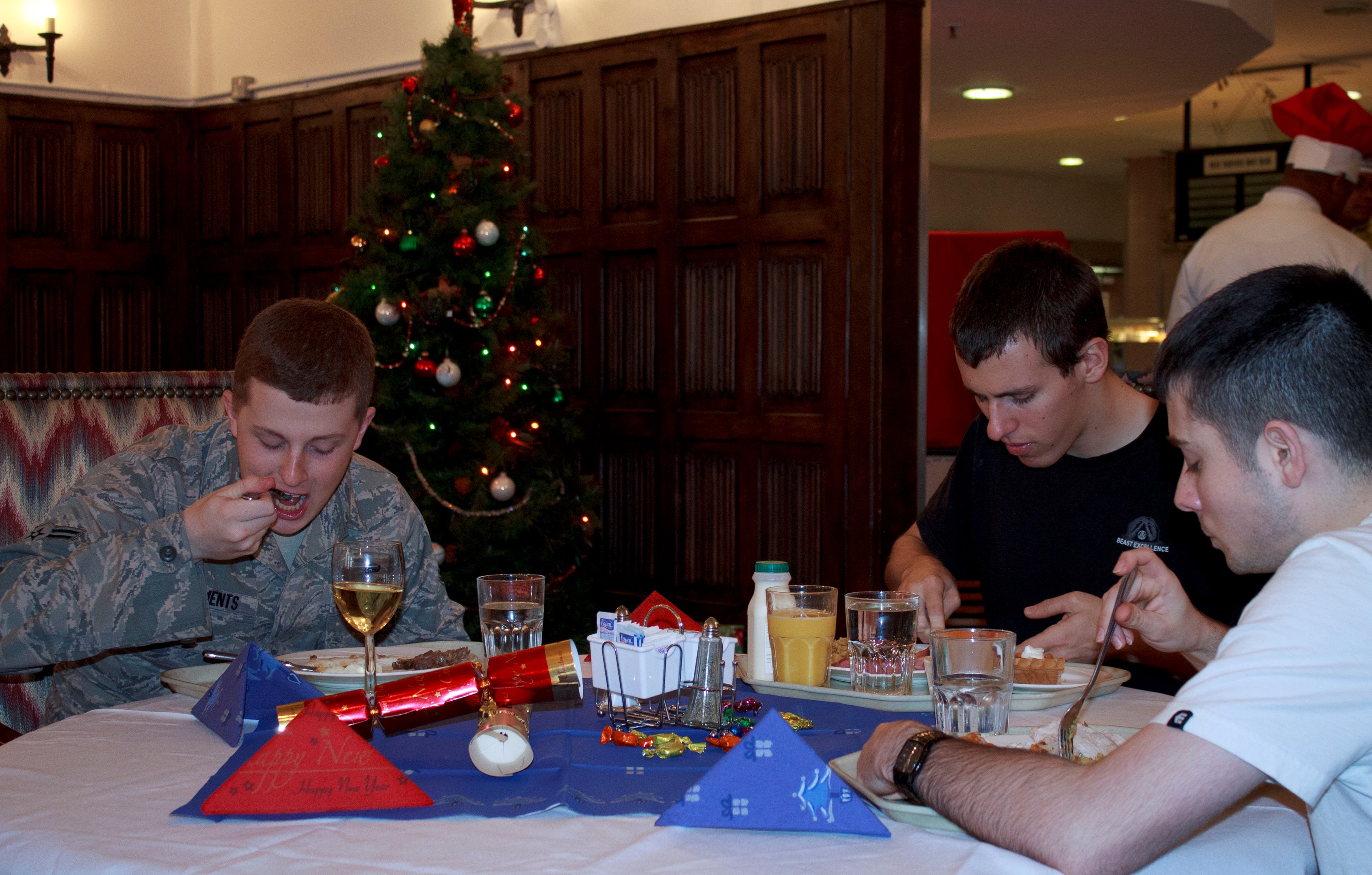 Supervisors serve Christmas Dinner at RAF Mildenhall Dining Facility ...