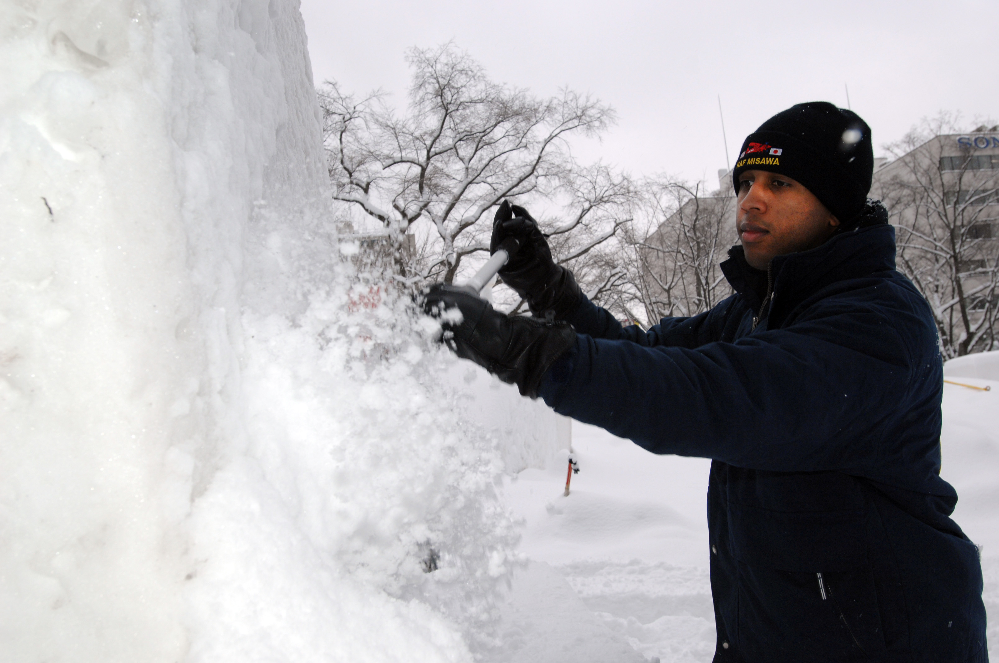 Misawa Sailors create snow sculpture in Northern Japan > Misawa Air ...
