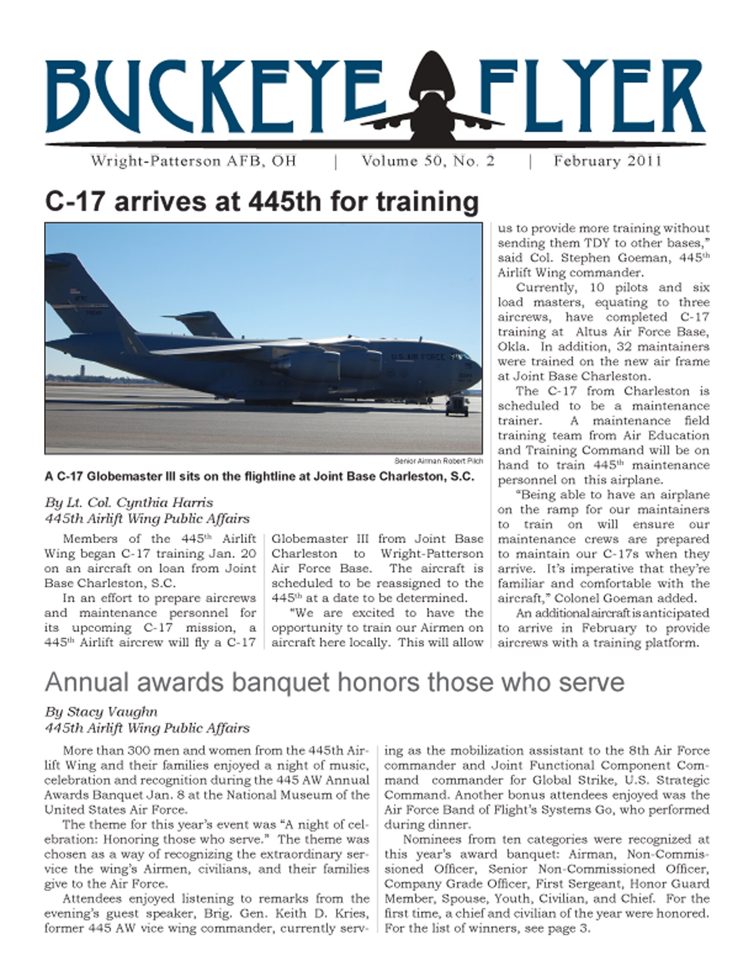 February Issue Of The Buckeye Flyer Now Available 445th Airlift Wing