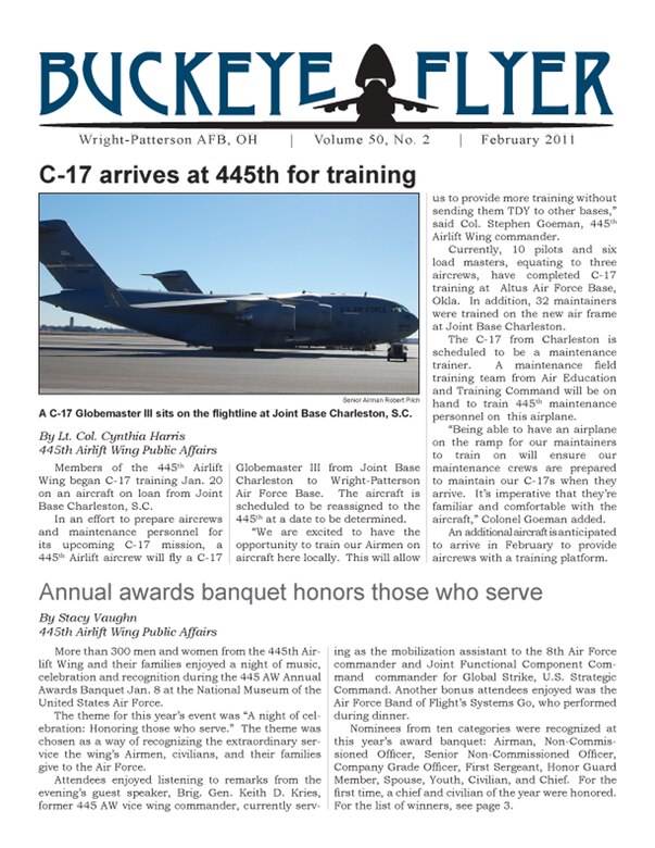 February Issue Of The Buckeye Flyer Now Available 445th Airlift Wing