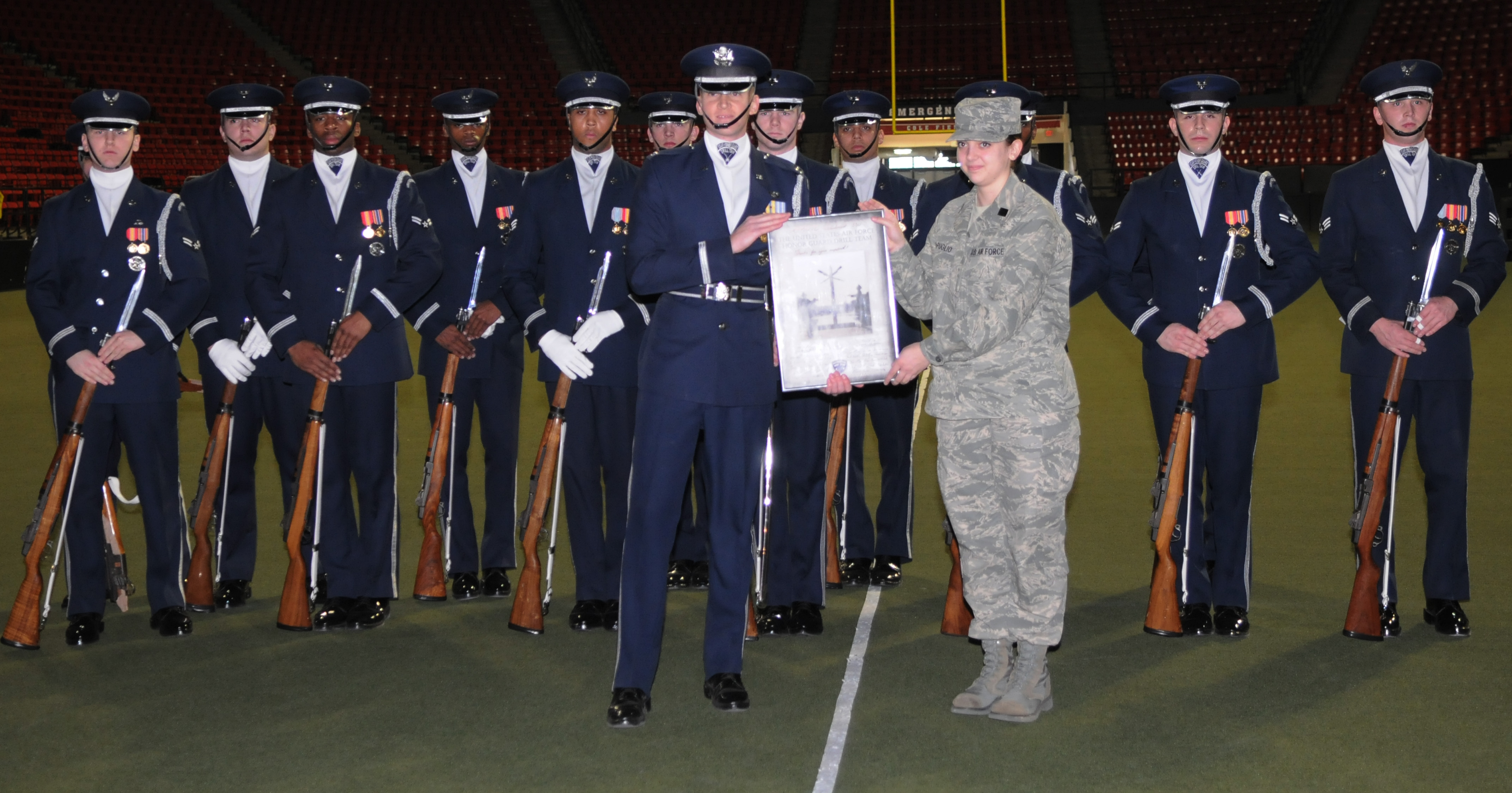 The U.S. Air Force Honor Guard Drill Team