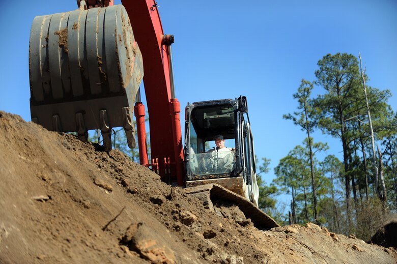 23rd CES creates berm during CATM construction > Moody Air Force Base ...