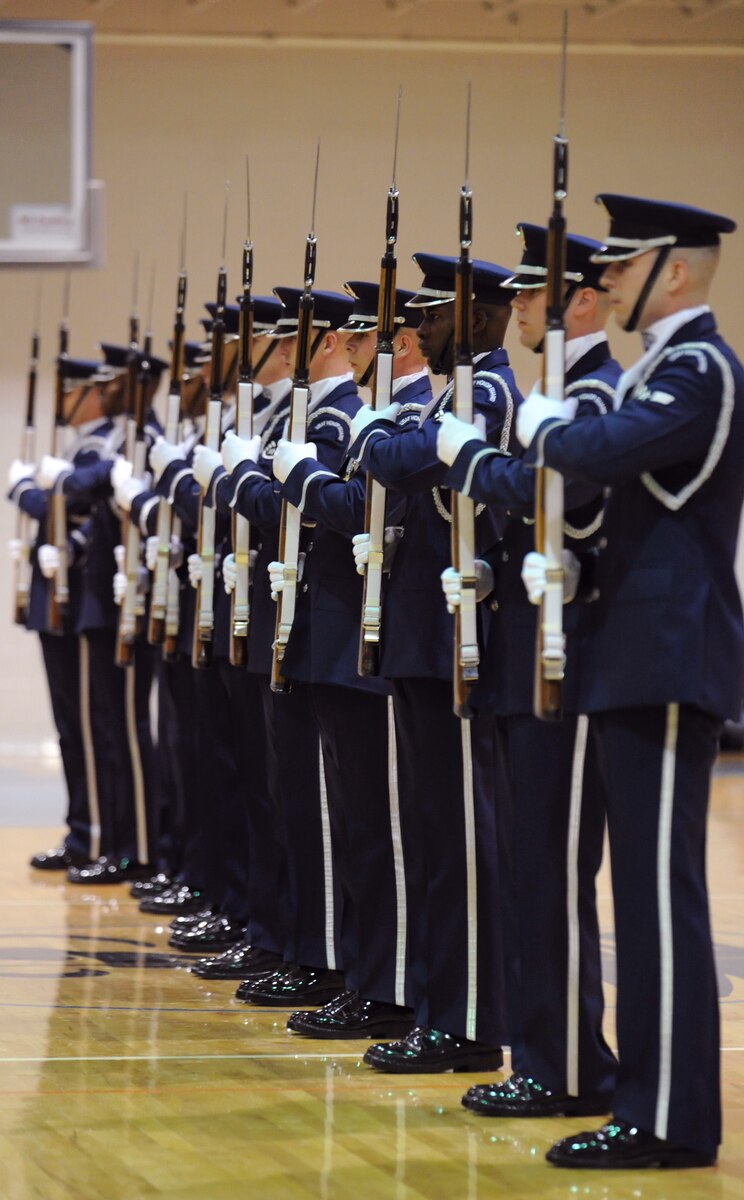 USAF Honor Guard performs at McConnell AFB, Derby HS > Air Force Honor ...