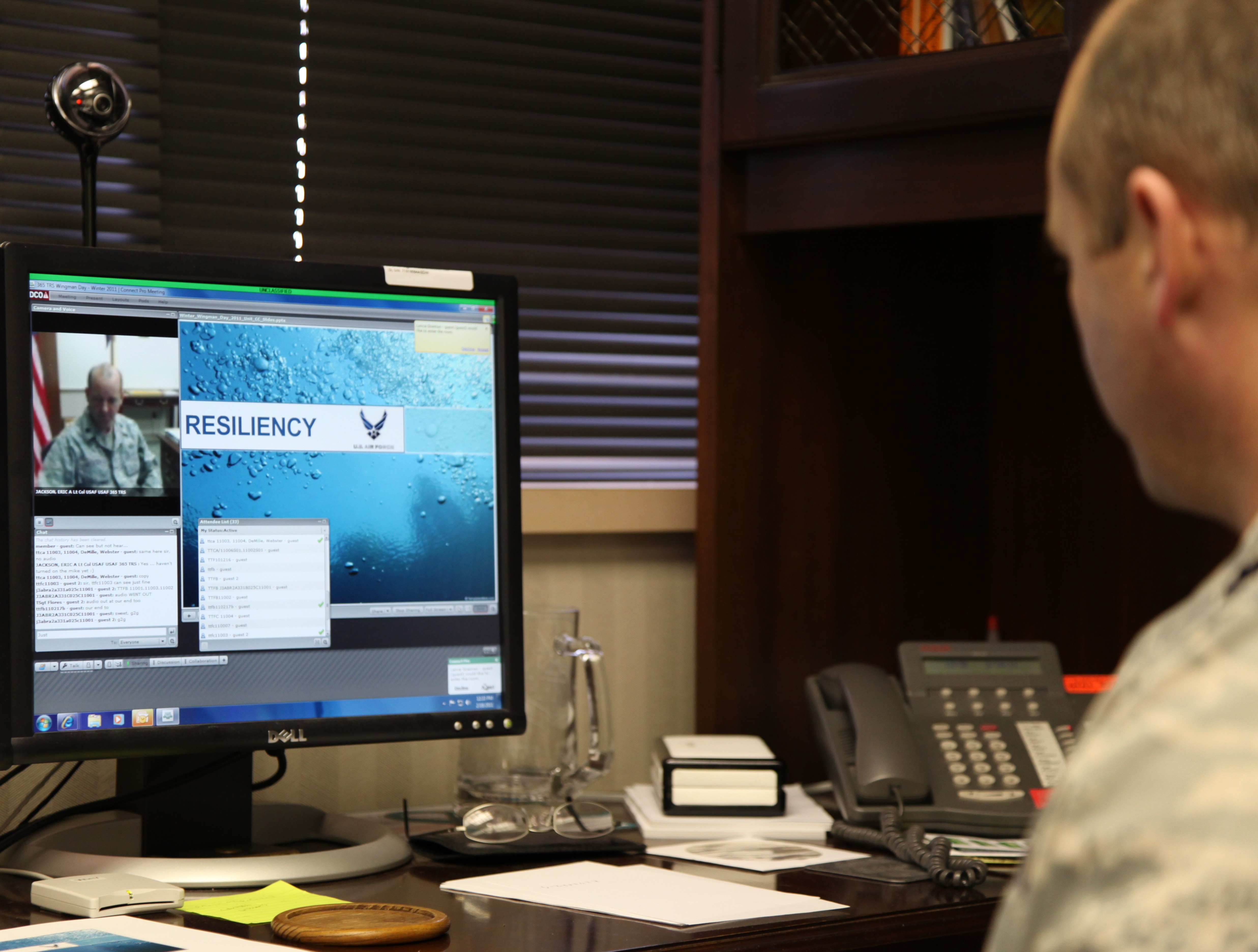 Squadron commander uses DCO to communicate during Winter Wingman Day ...