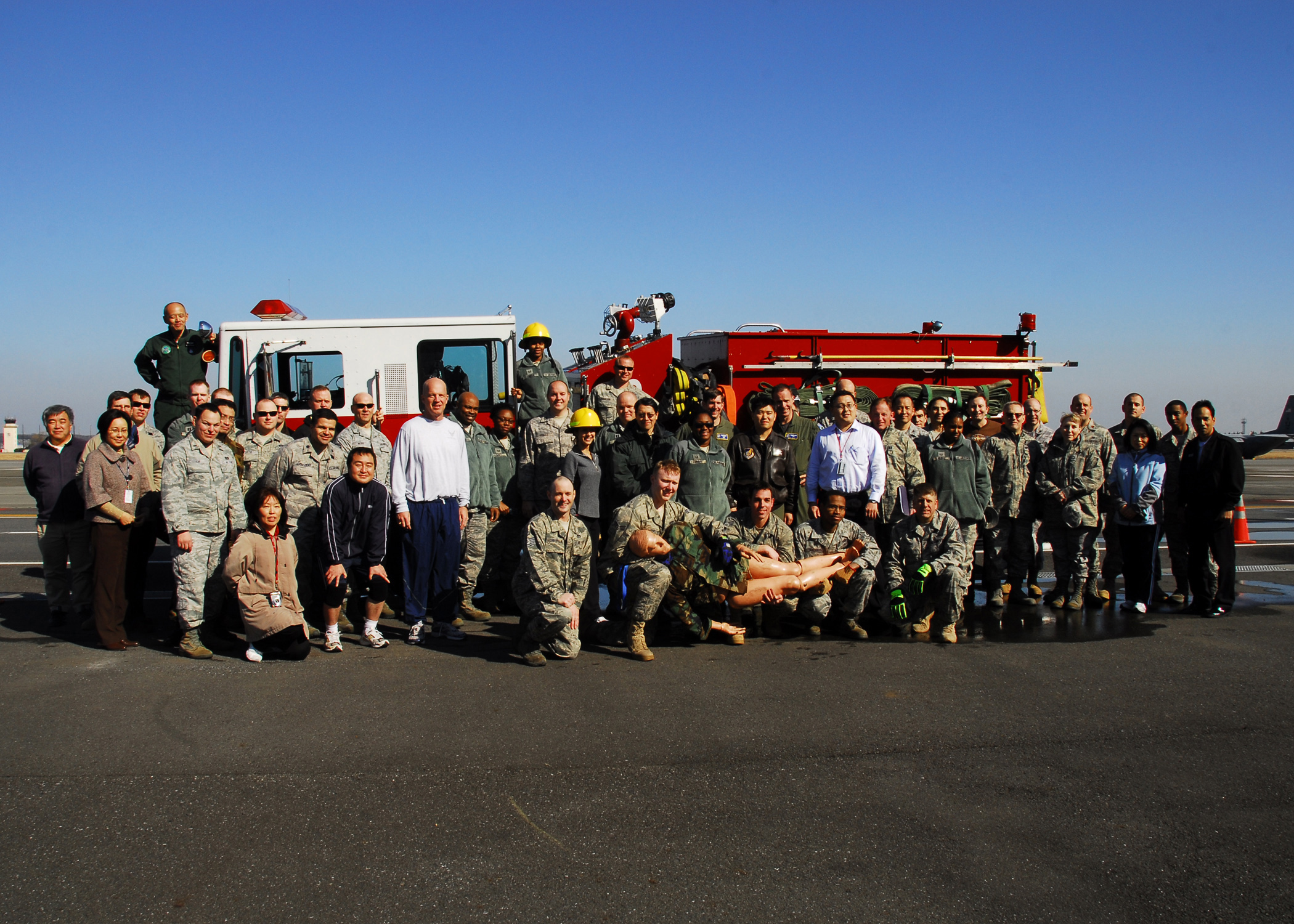 Fire department exercise provides team-building event for 5th Air Force