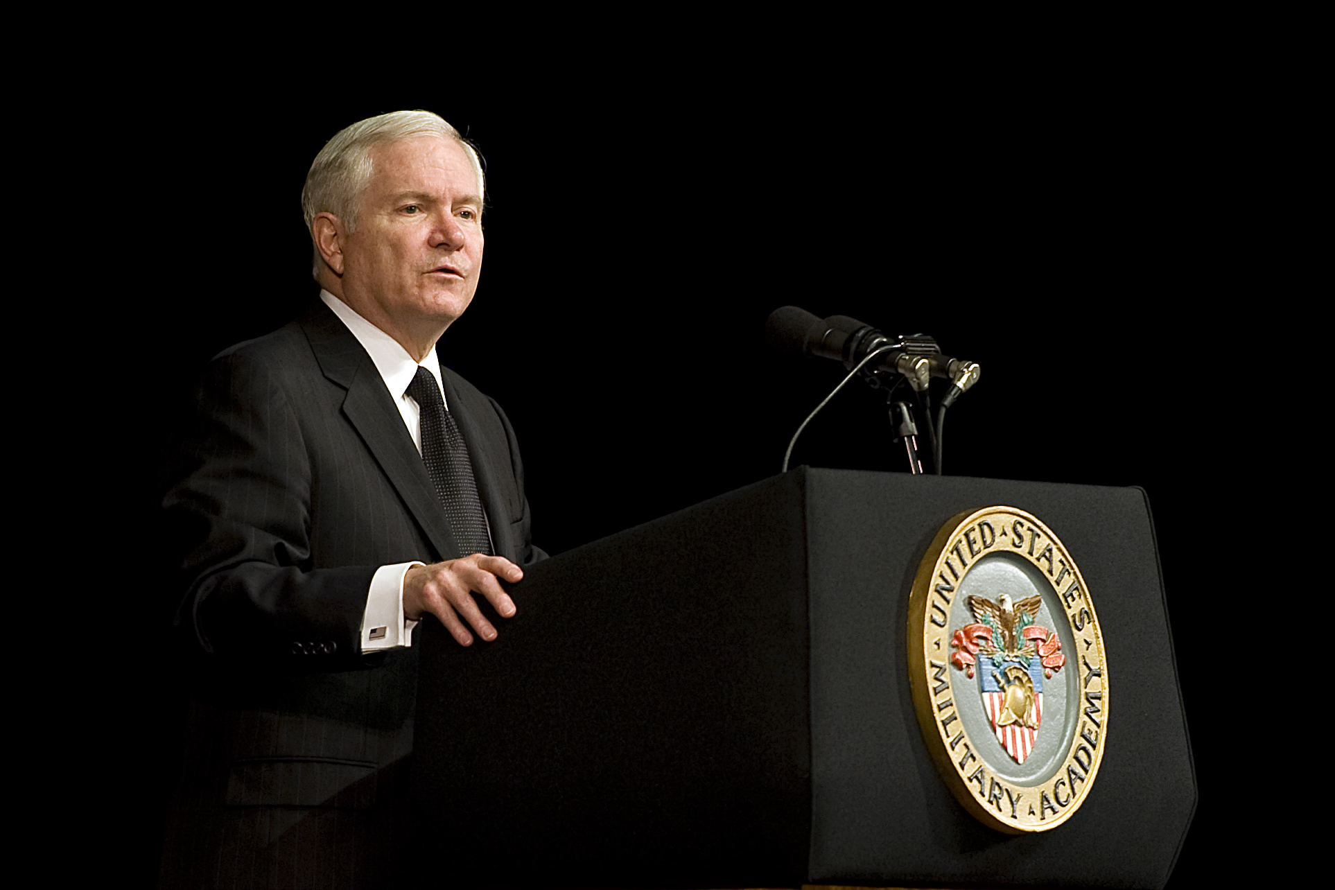 Defense Secretary Robert M. Gates addresses the cadets at the U. S ...