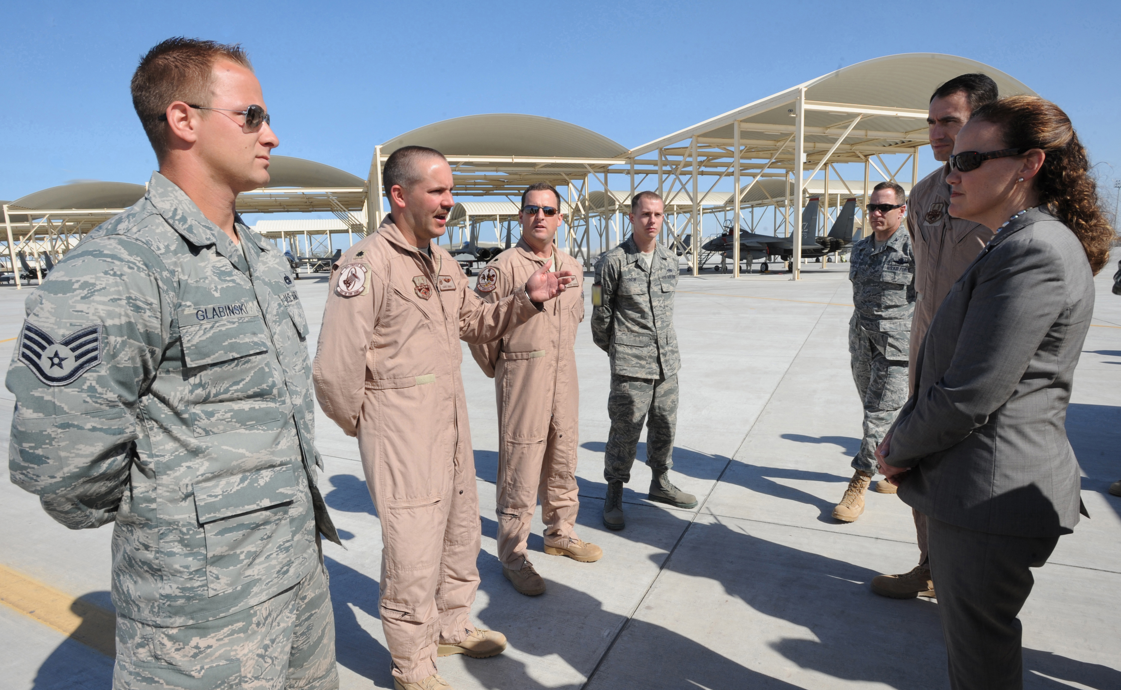 Under SECDEF for Policy tours 380th AEW