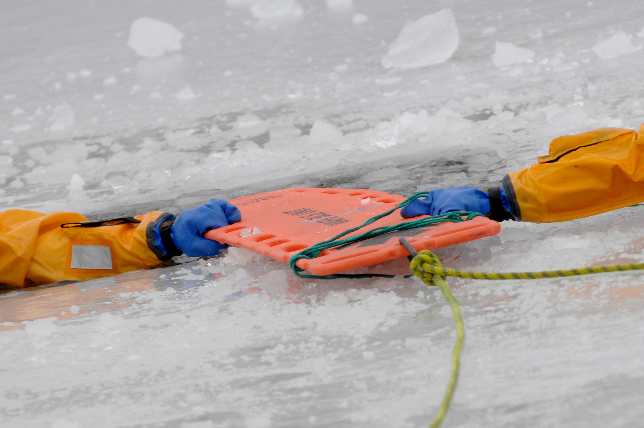 Ice rescue training