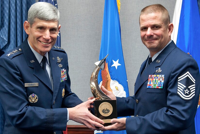 CSAF presents General Lew Allen Award to Nellis Airman > Nellis Air ...