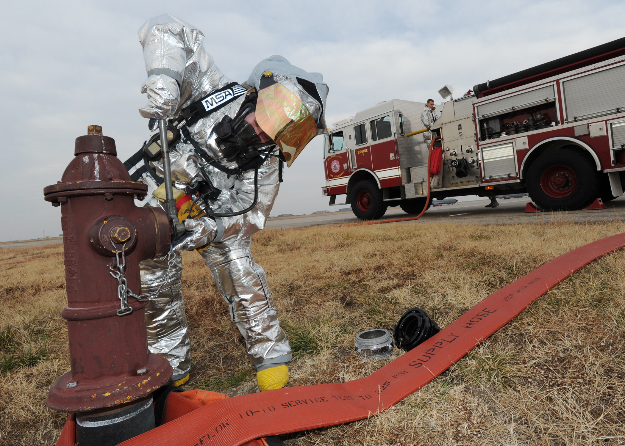 Base firefighters heat things up > McConnell Air Force Base > News
