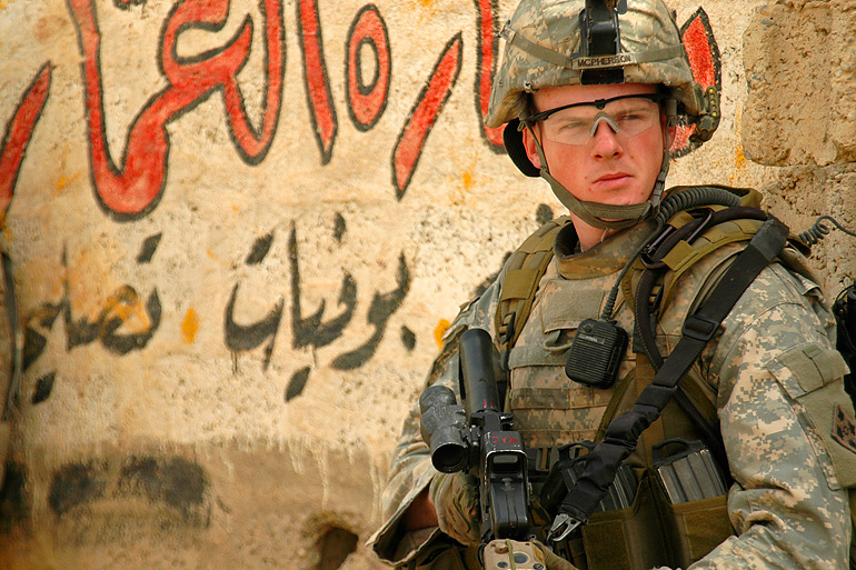 Army Sgt. Ian McPherson, an infantry soldier in 1st Platoon, Company D ...