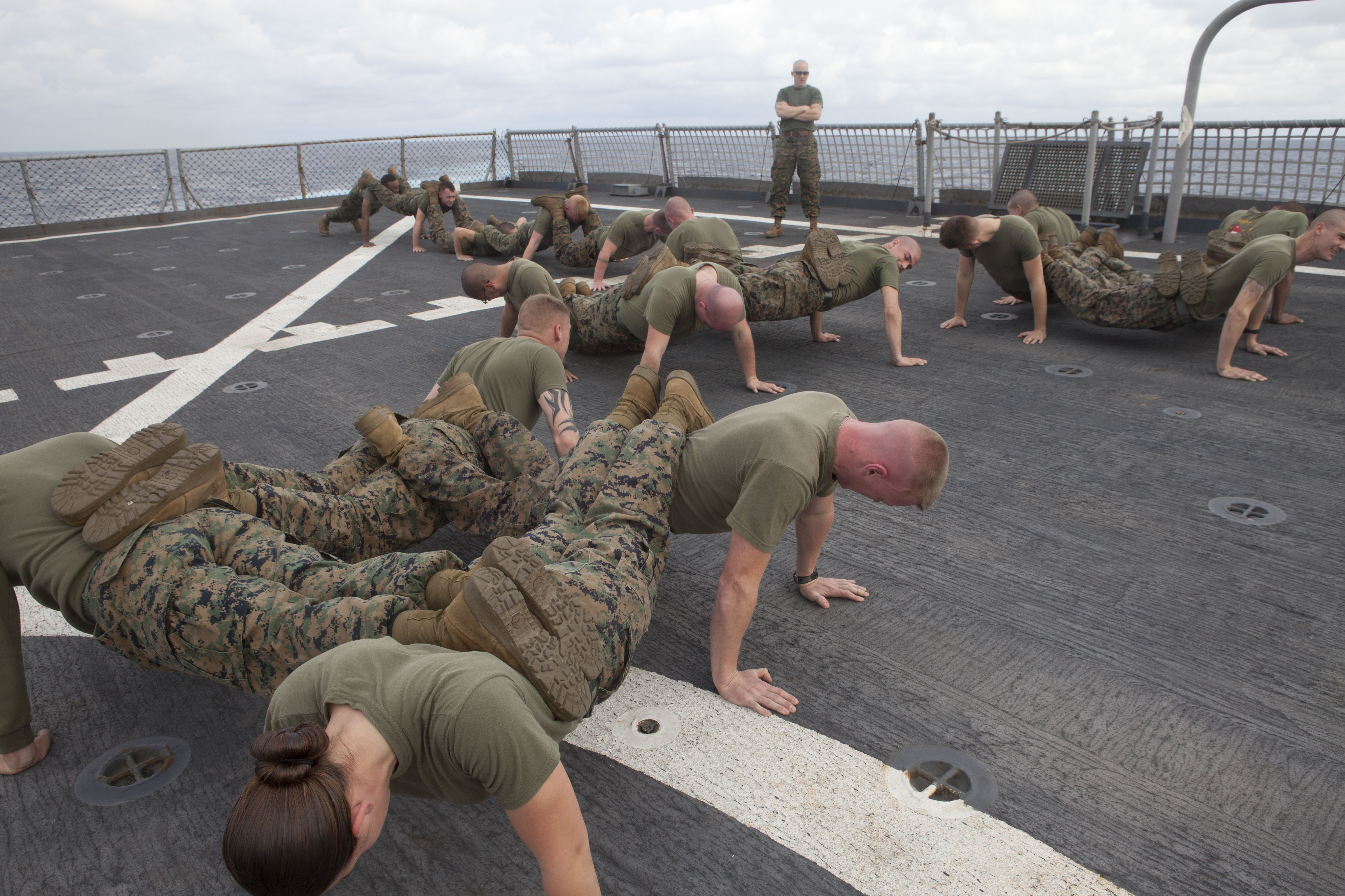 Marines Training Push Ups