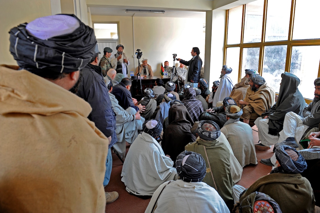 Provincial, district, local and military leaders from Zabul province ...