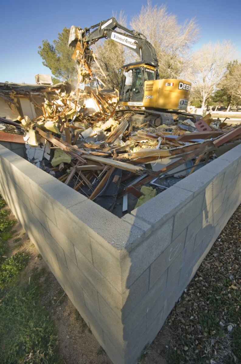 Commanders commence demolition project with a smash > Edwards Air Force ...