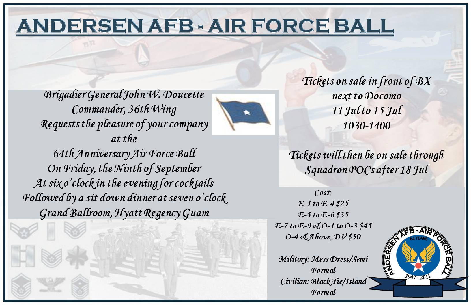 AF BALL TICKETS