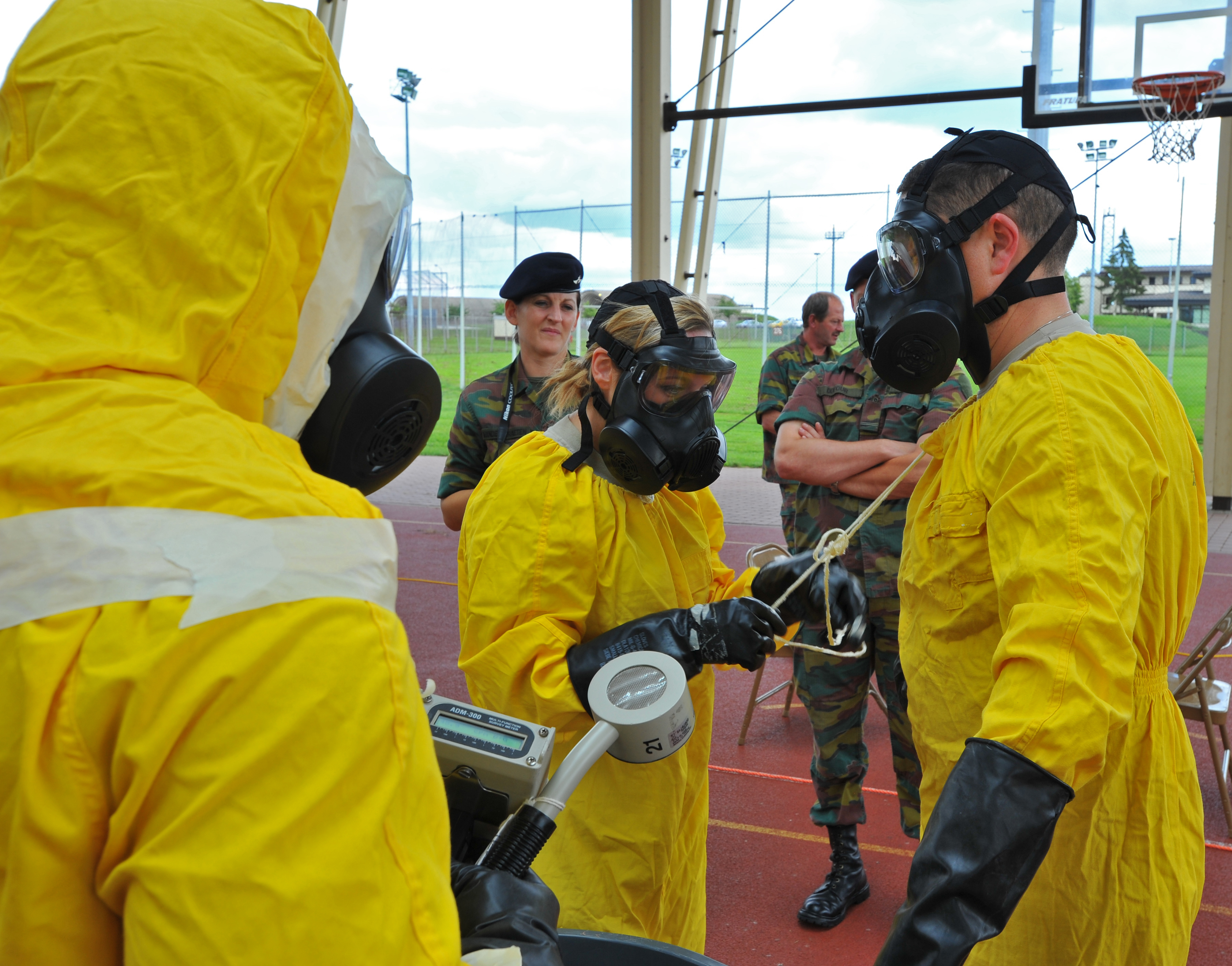 Belgian forces view USAF decontamination procedures > U.S. Air Forces ...
