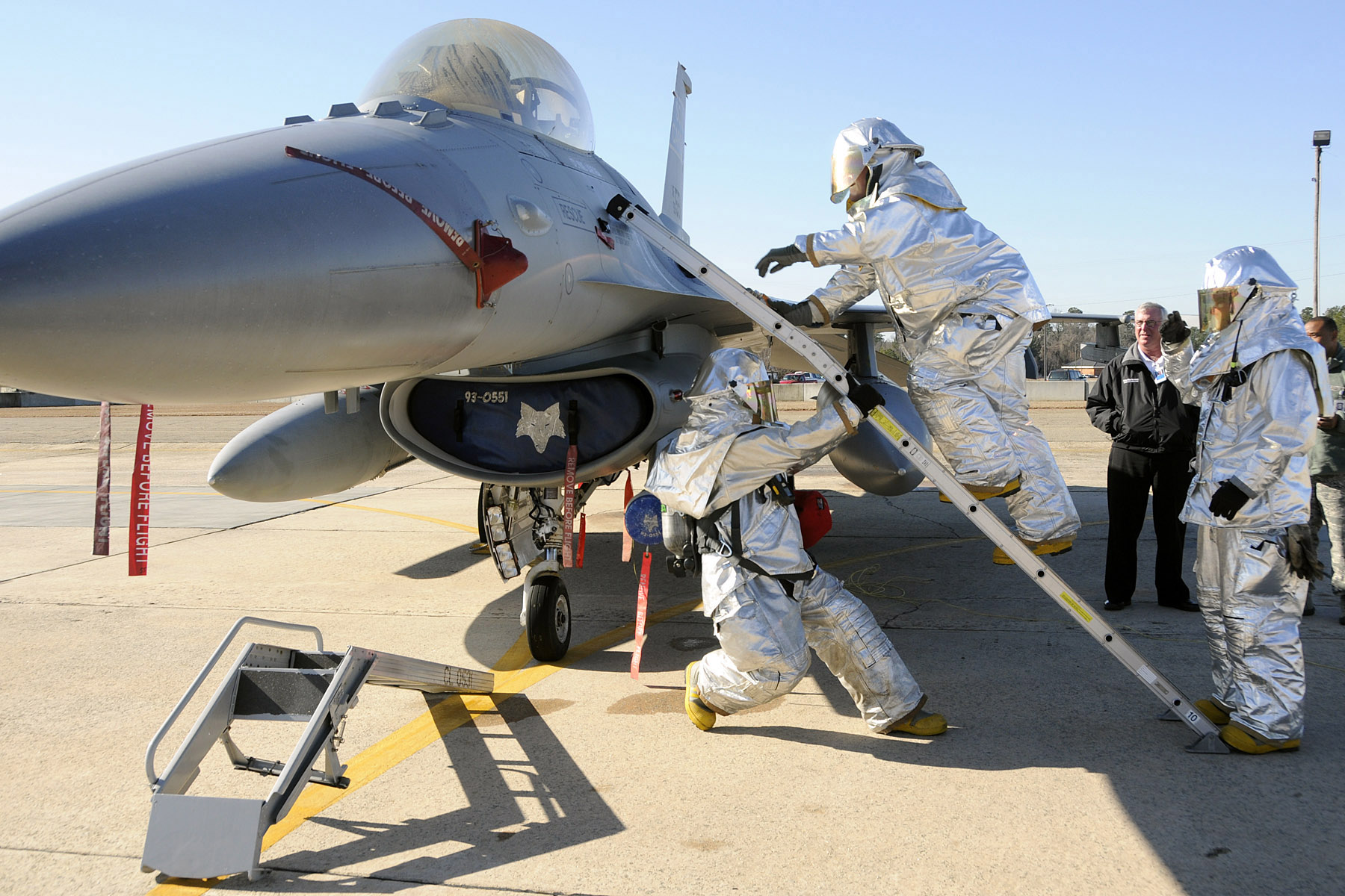 McEntire fire fighters demonstrate to Air Combat Command inspectors ...