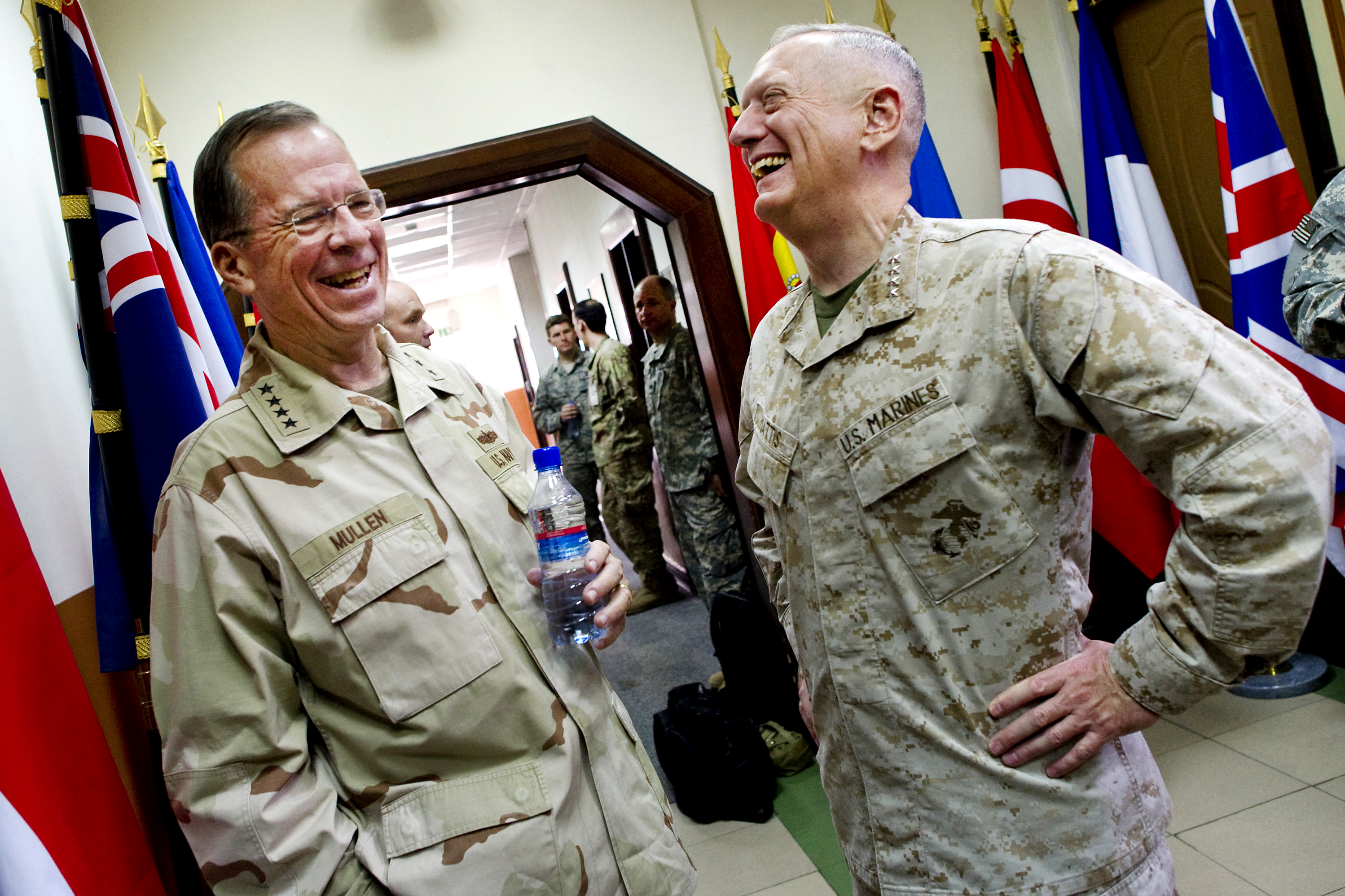 U.S. Navy Adm. Mike Mullen, chairman of the Joint Chiefs of Staff, and ...