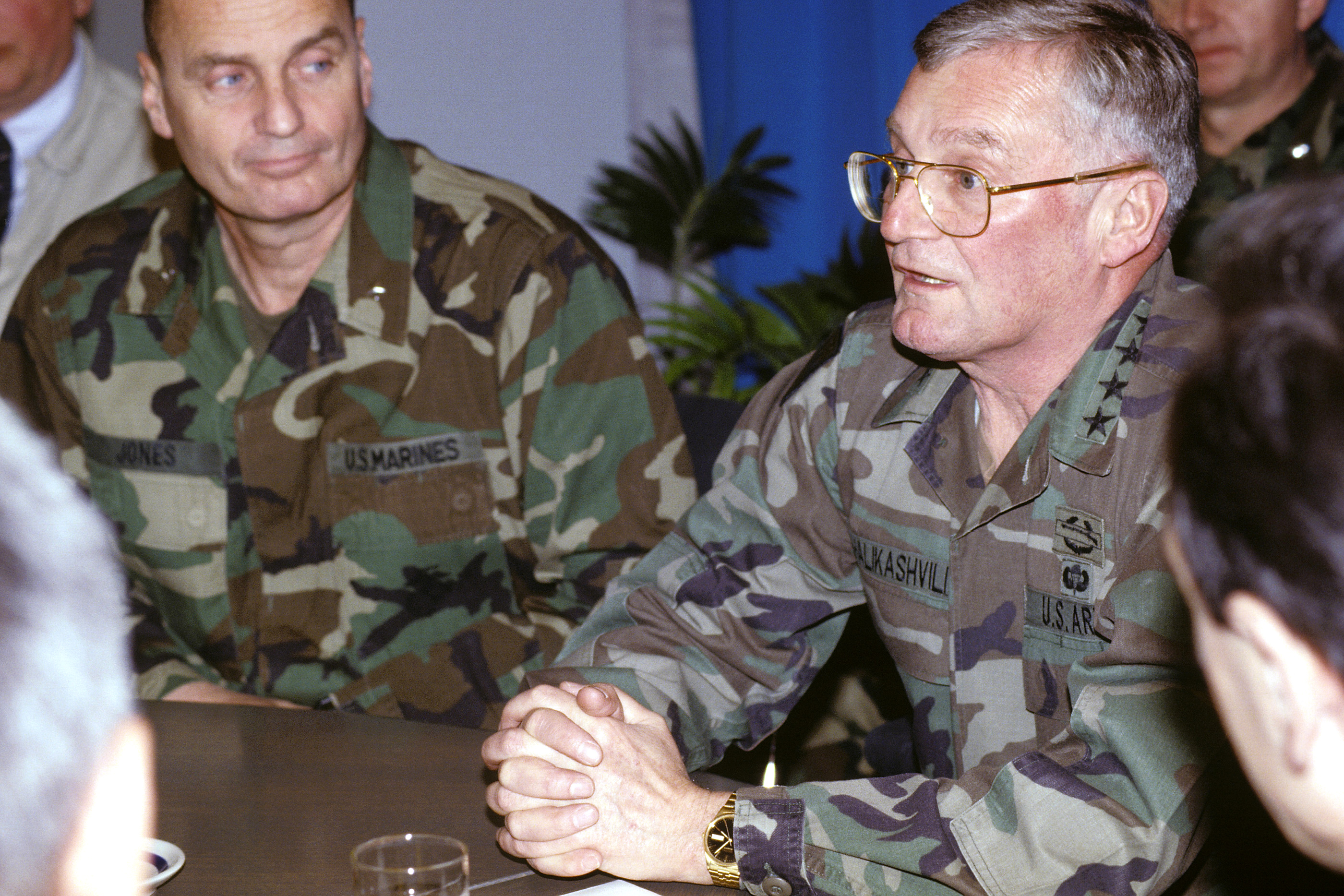 U.S. Army Gen. John M. Shalikashvili, then-chairman of the Joint Chiefs ...