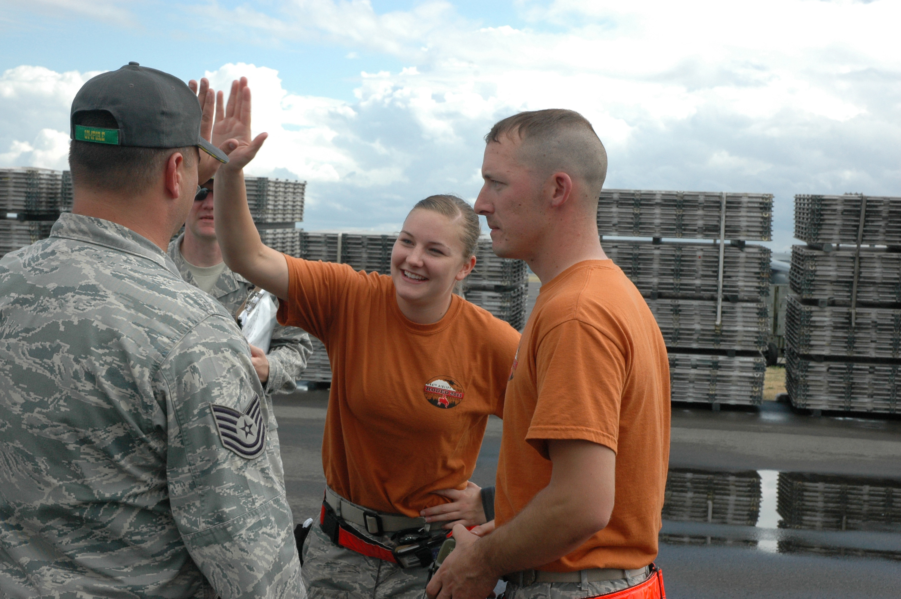 Aerial port team maneuvers 10k forklift through obstacles > Air Force ...