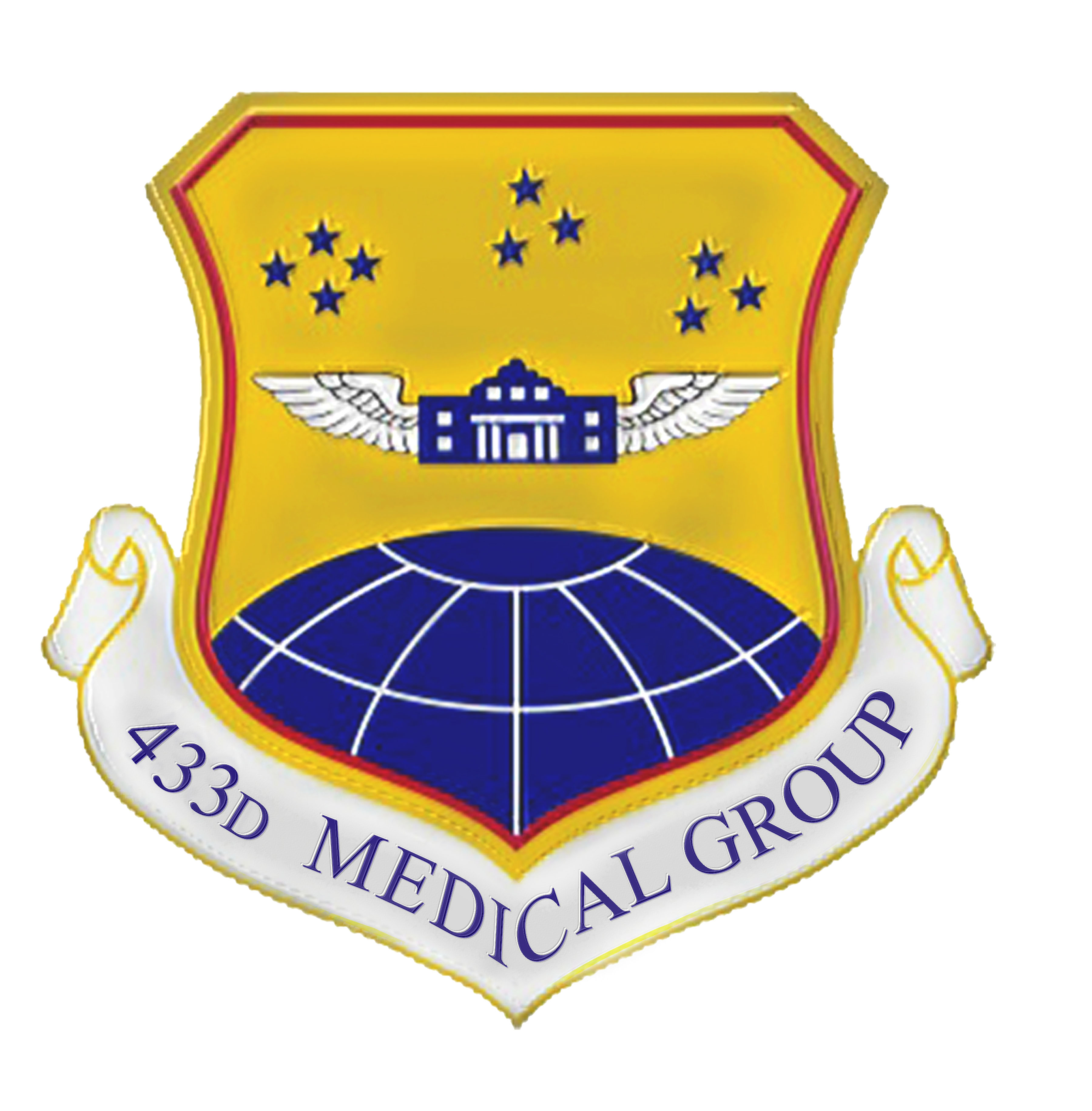 433rd Medical Group shield (Textured effect in full color)